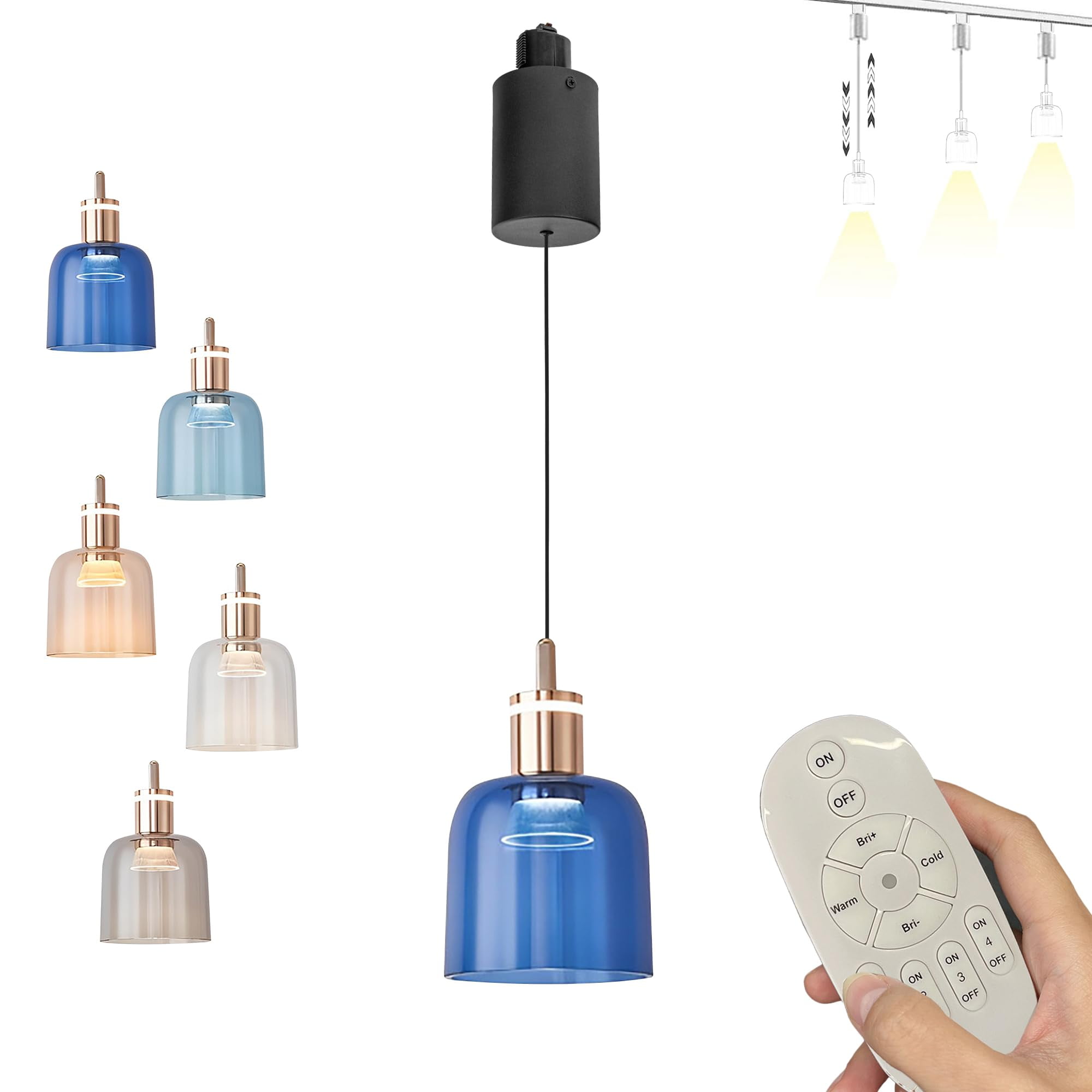 FSLiving Adjustable Height Track Pendnat Light H-Type Retractable Lift ...