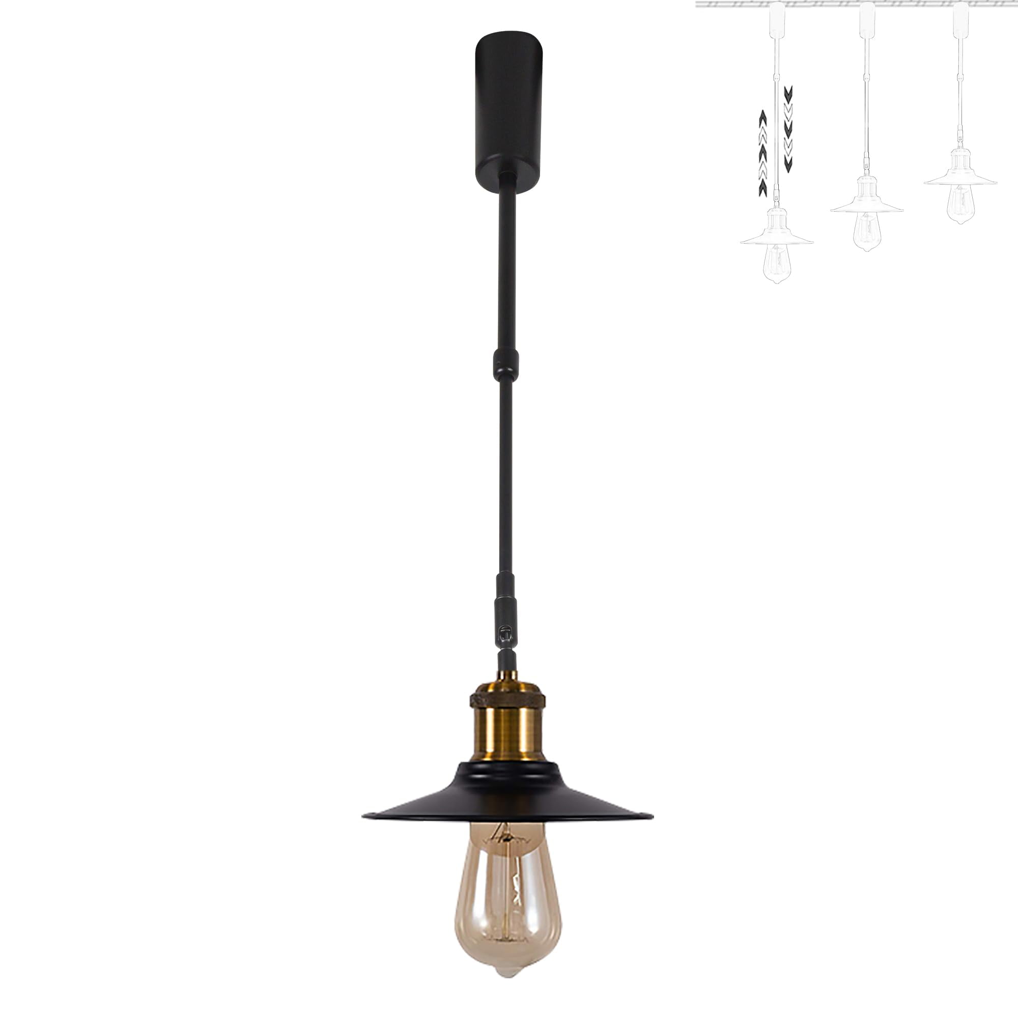 FSLiving Adjustable Height Track Pendnat Light H-Type Retractable Lift ...