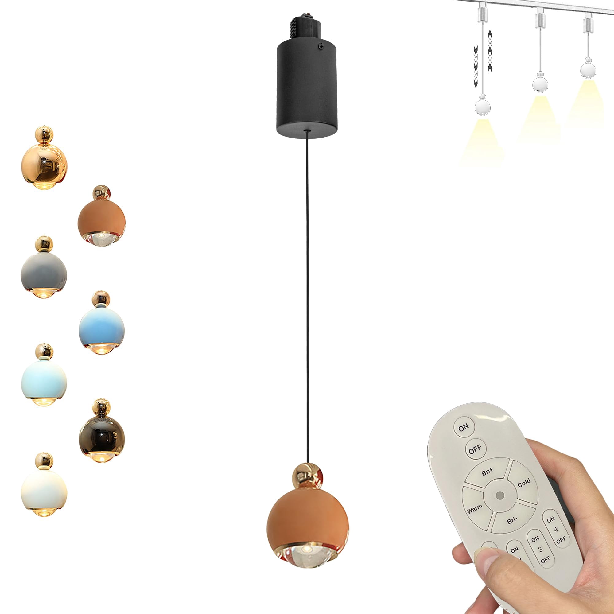 FSLiving Adjustable Height Track Pendnat Light H-Type Retractable Lift ...