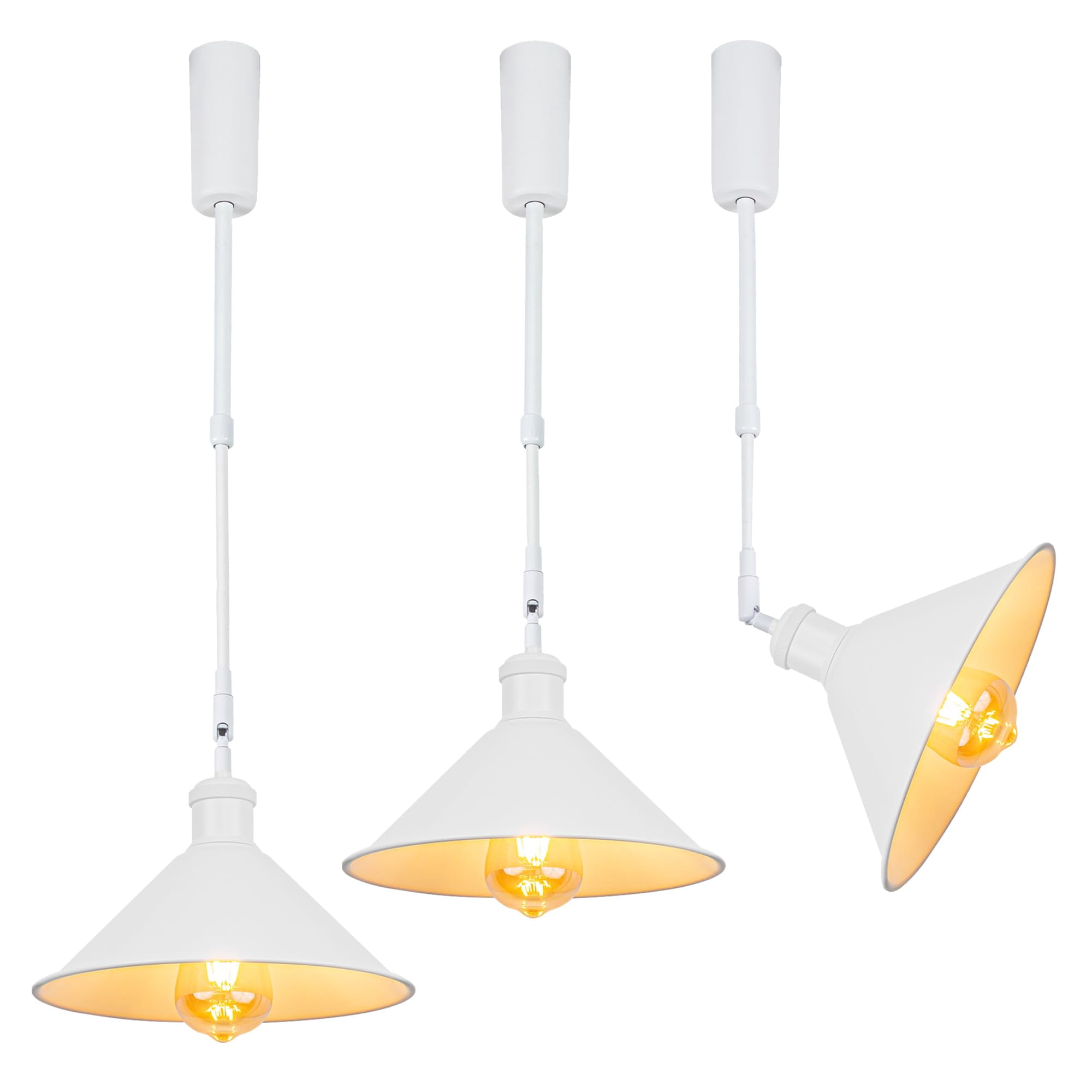 FSLiving Adjustable Height Track Pendnat Light J-Type Macaron ...