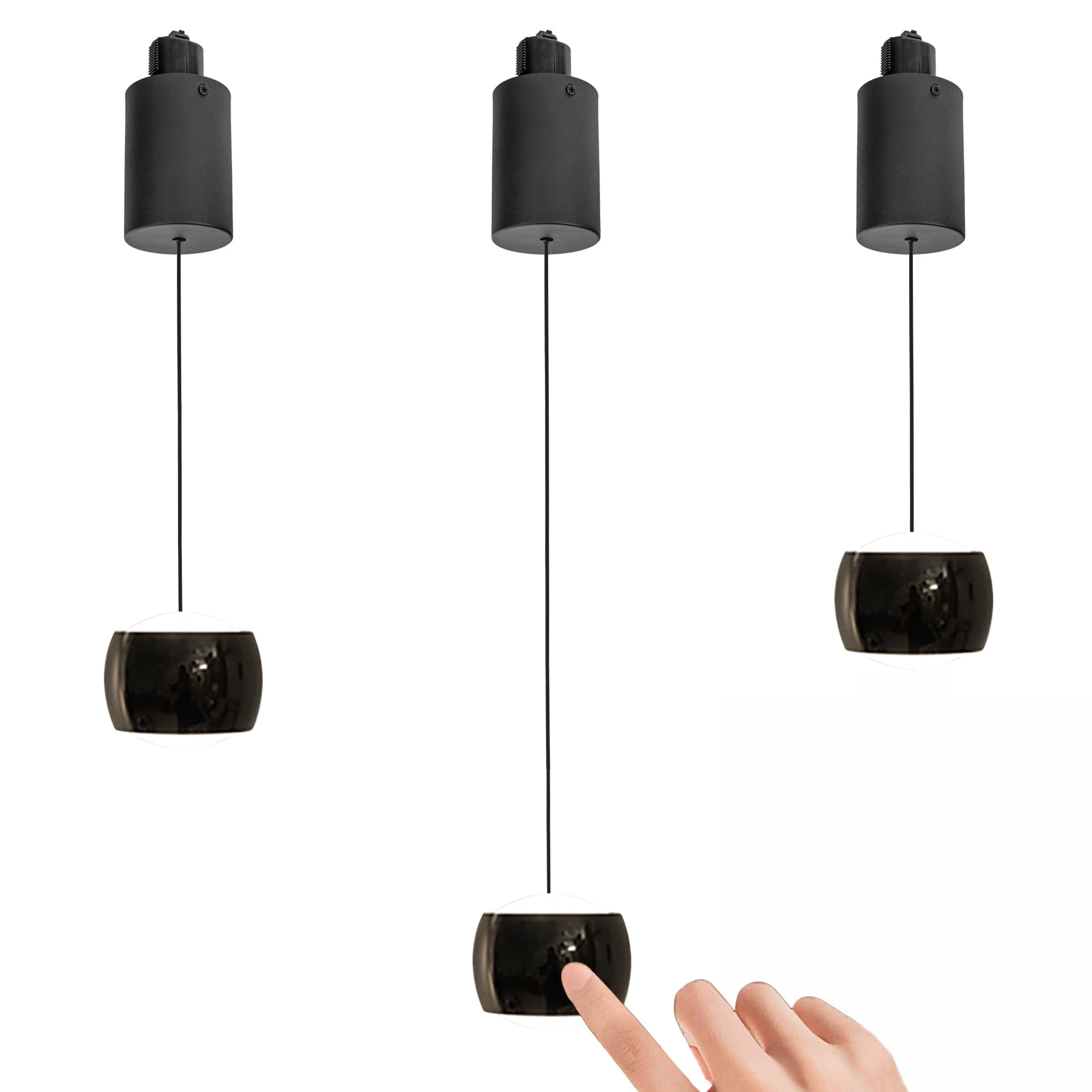 FSLiving Adjustable Height Track Pendnat Light J-Type Retractable Lift ...
