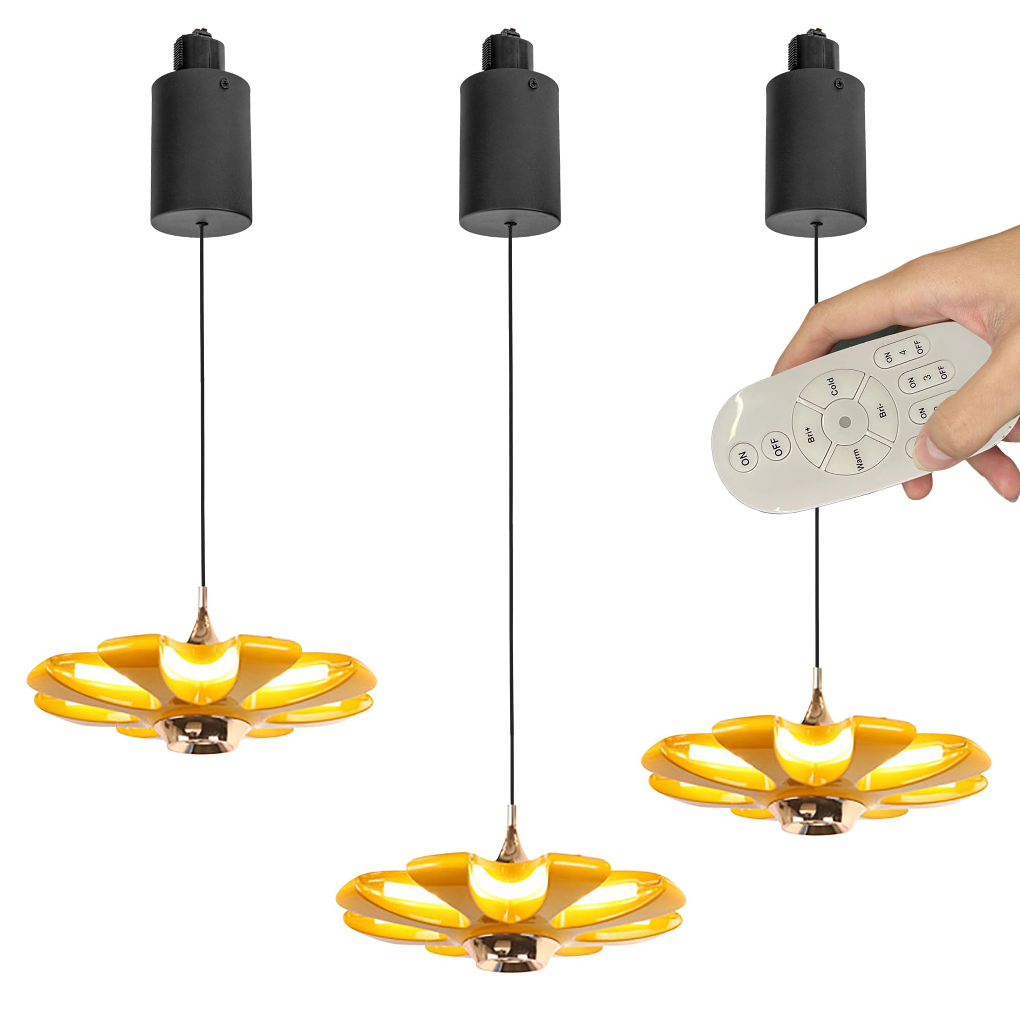 FSLiving Adjustable Height Track Pendnat Light J-Type Retractable Lift ...