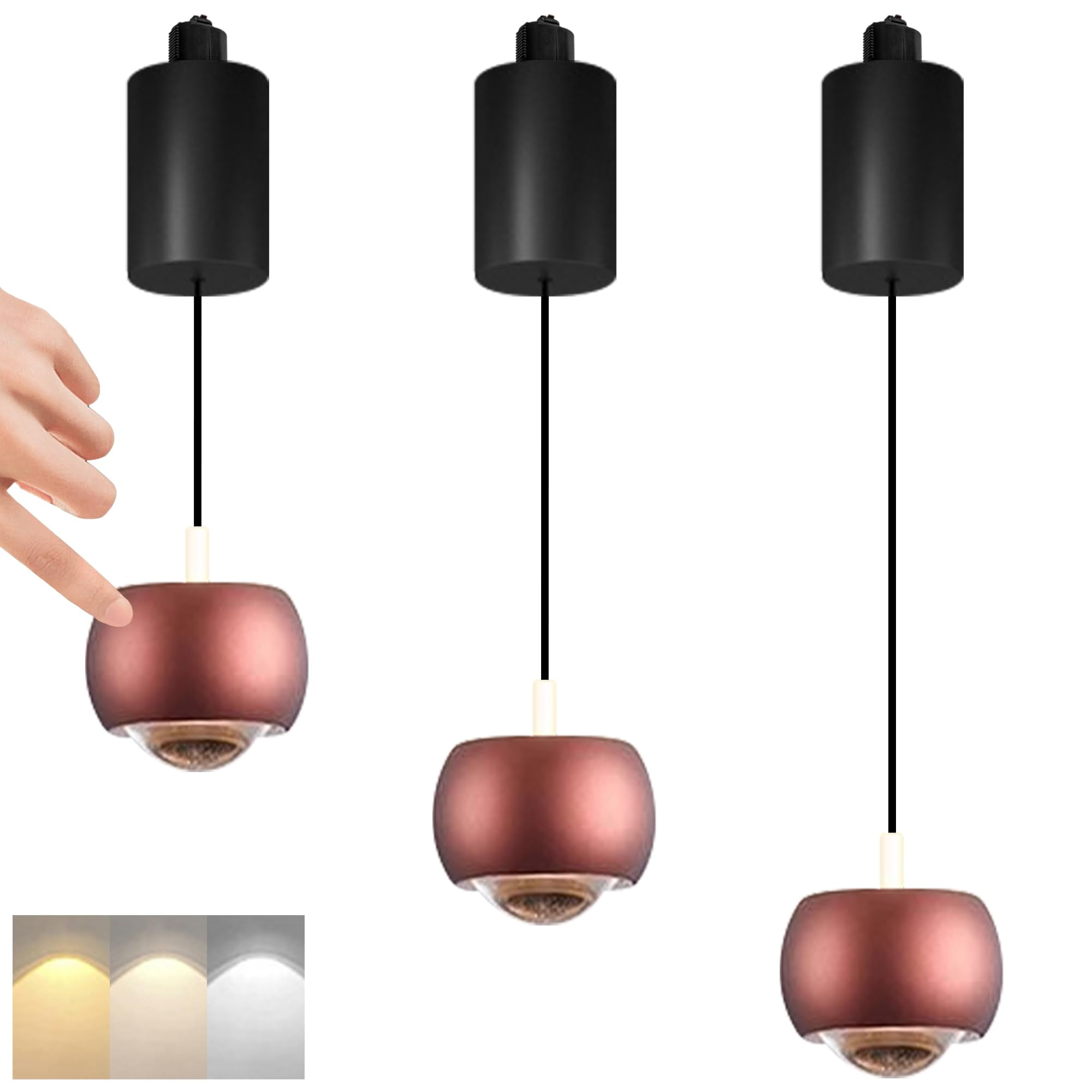 FSLiving Adjustable Height Track Pendnat Light J-Type Retractable Lift ...