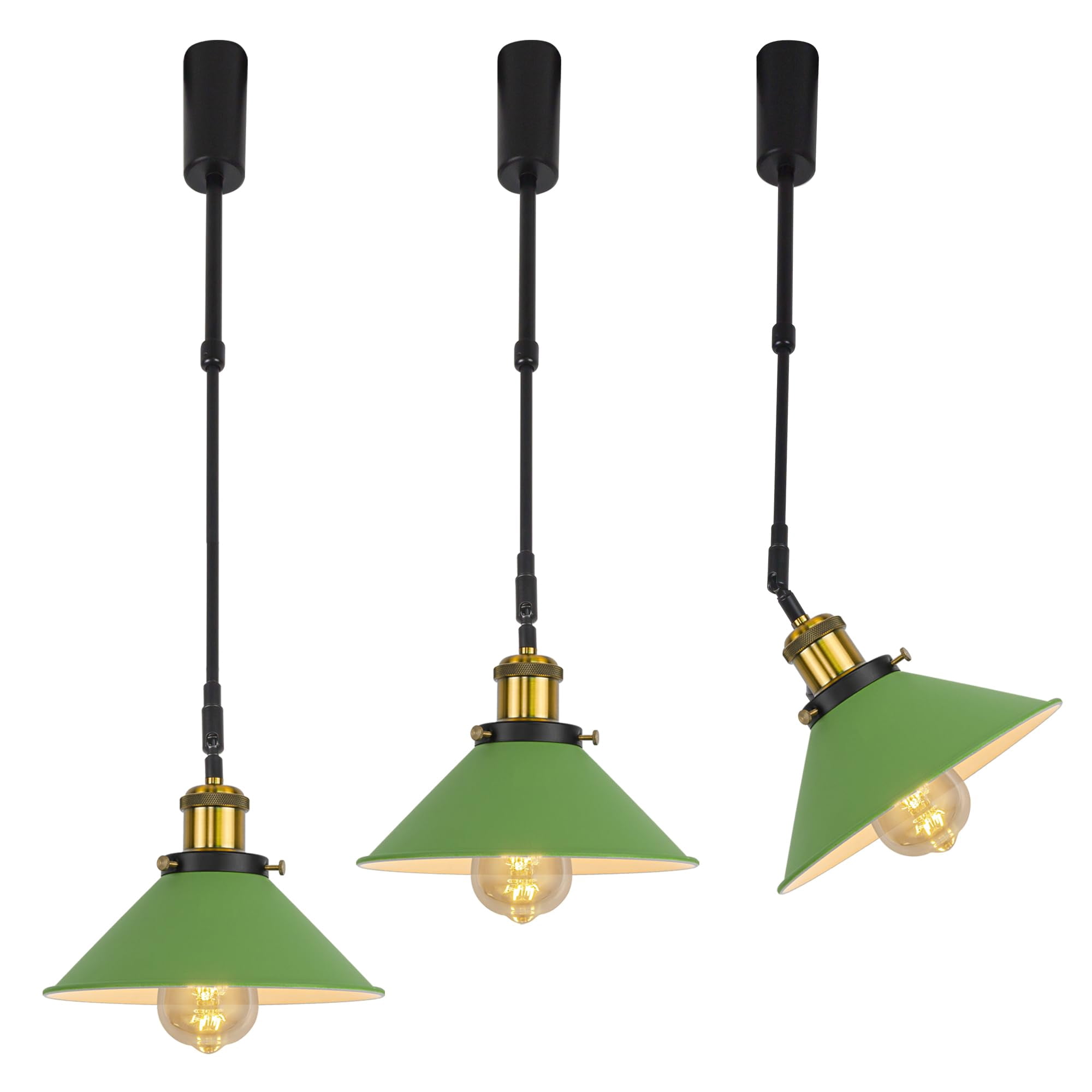 FSLiving Adjustable Height Track Pendnat Light J-Type Retractable Lift ...