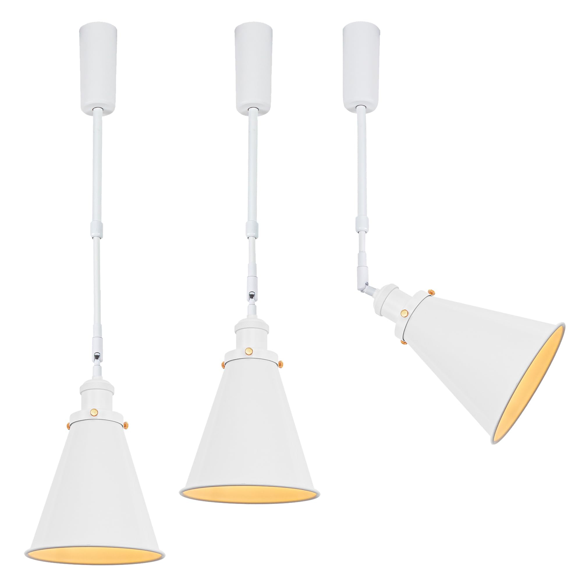 FSLiving Adjustable Height Track Pendnat Light J-Type Retractable Lift ...