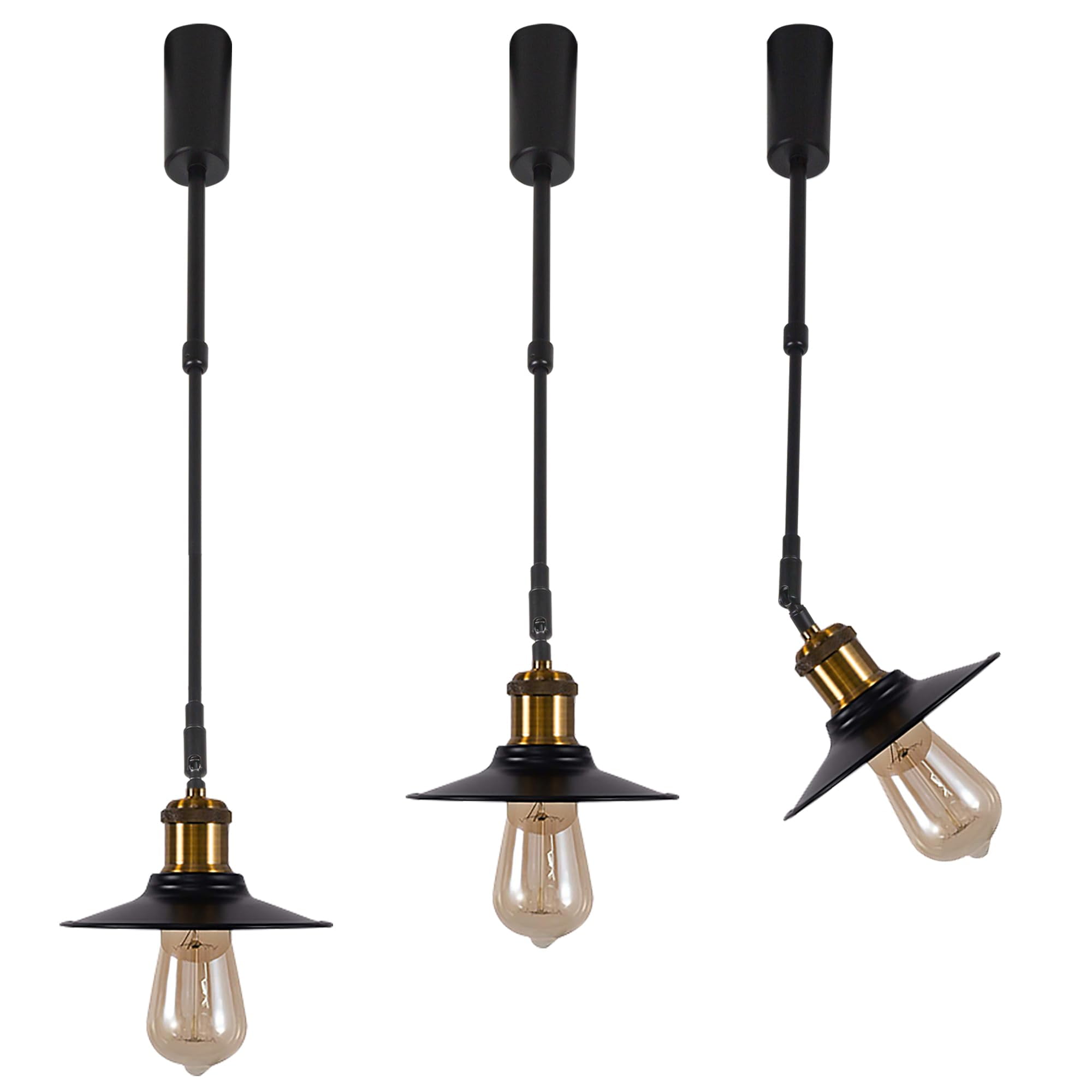 FSLiving Adjustable Height Track Pendnat Light J-Type Retractable Lift ...