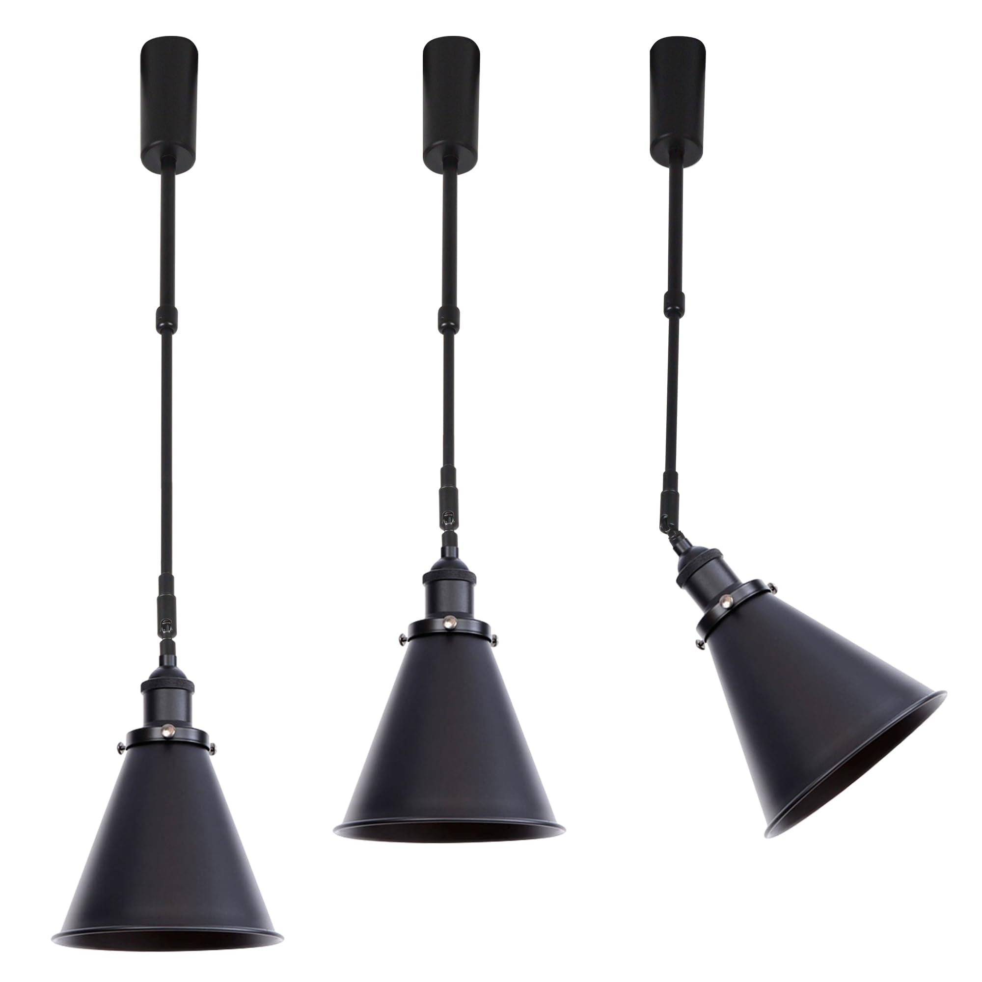 FSLiving Adjustable Height Track Pendnat Light J-Type Retractable Lift ...