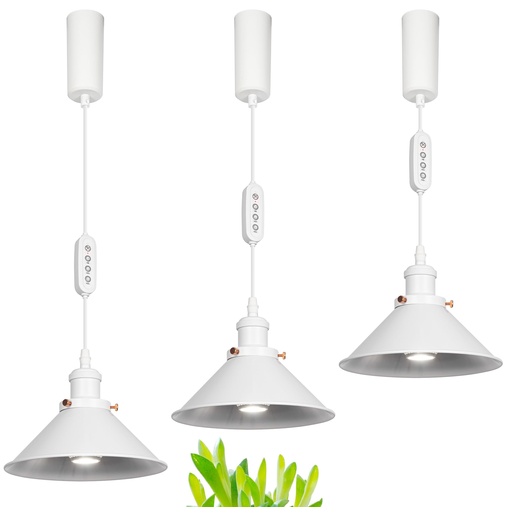FSLiving Adjustable Length J-Type Track Light Pendants, Moden White ...