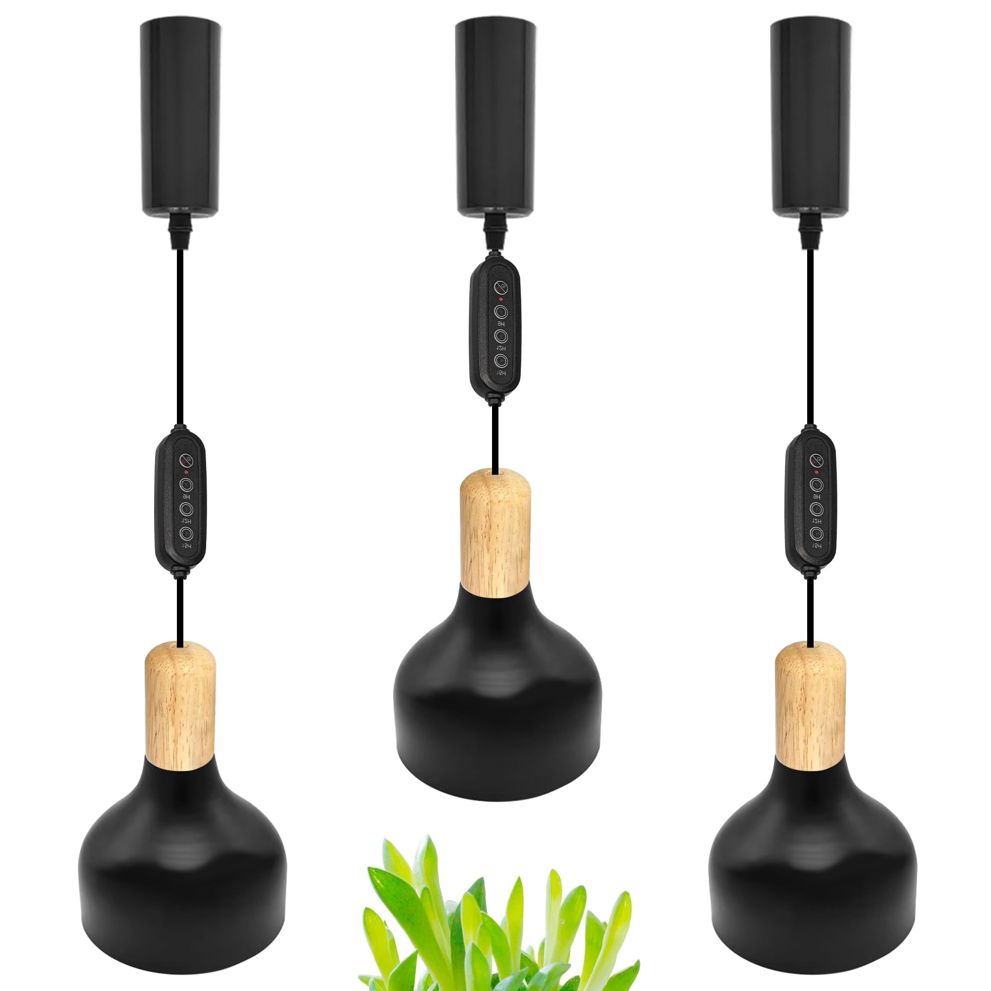 FSLiving Adjustable Length J-Type Track Light Pendants with Timer Cord ...