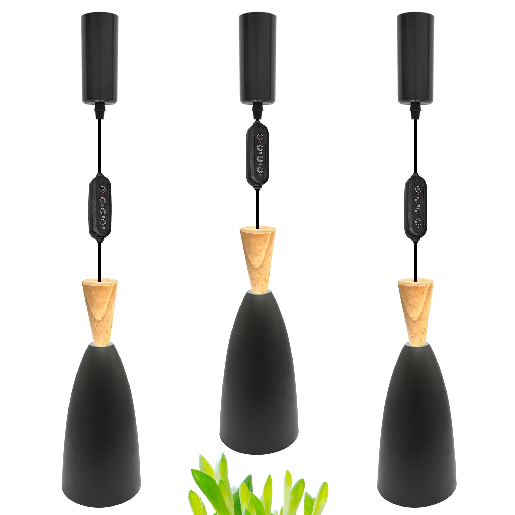 FSLiving Adjustable Length J-Type Track Light Pendants with Timer Cord ...