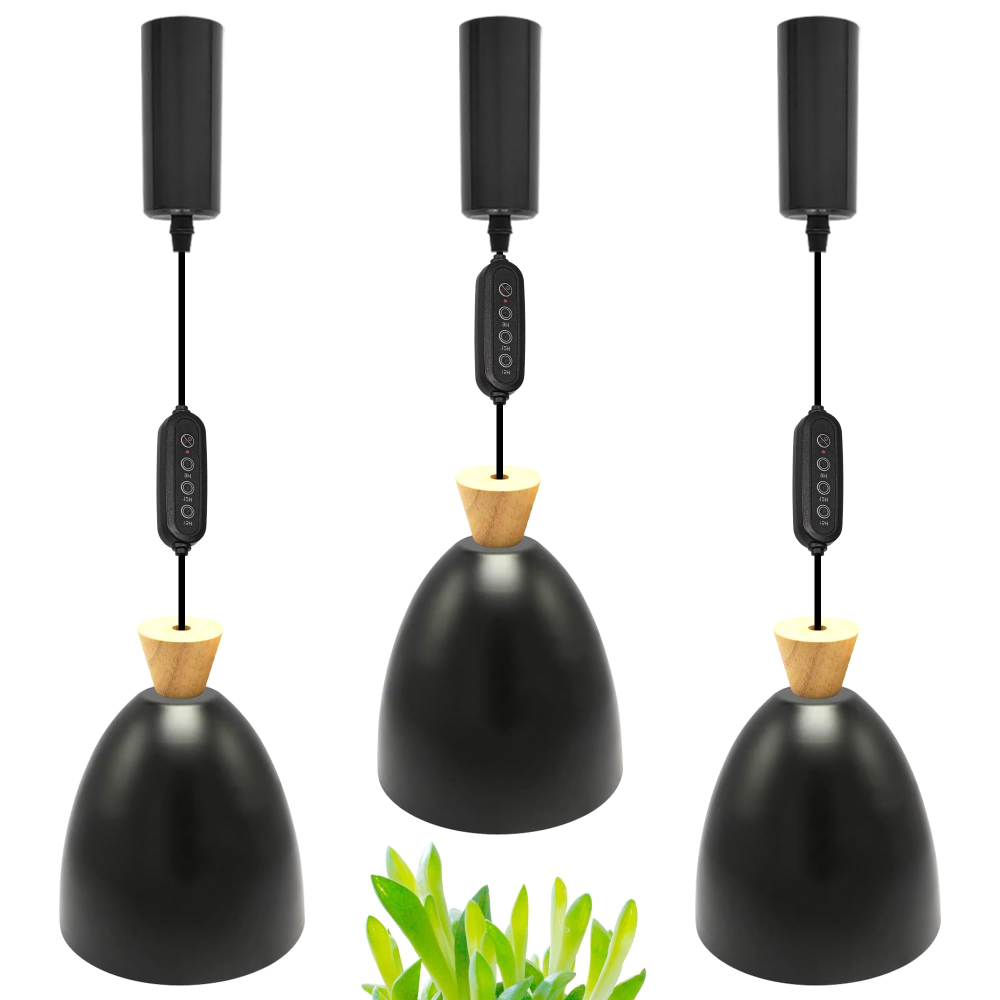 FSLiving Adjustable Length J-Type Track Light Pendants with Timer Cord ...
