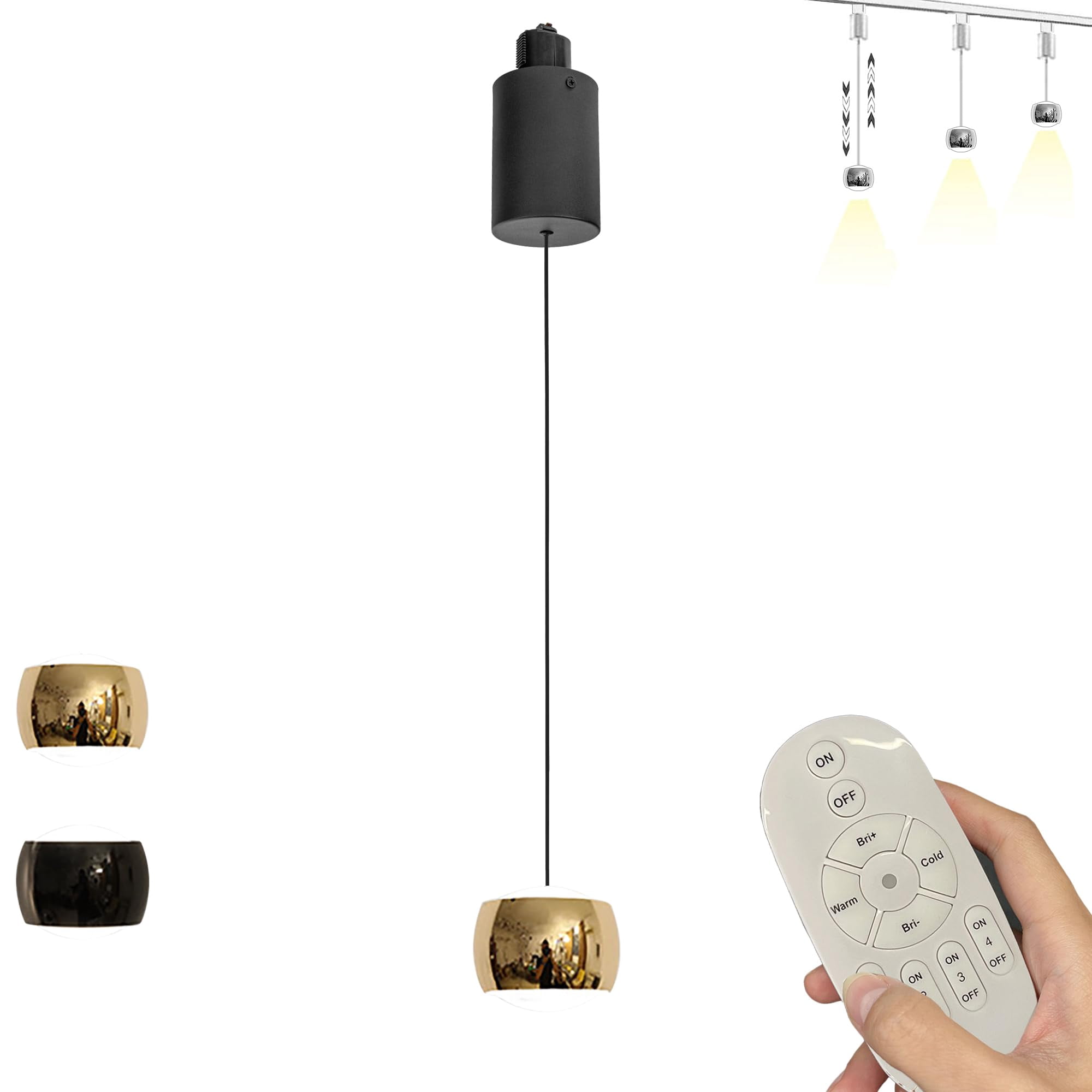 FSLiving Adjustable Levitate Track Pendnat Light J-Type Retractable ...