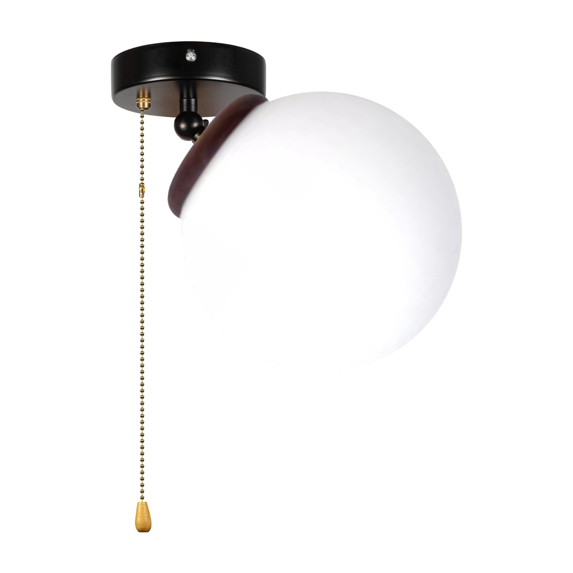 FSLiving Adjustable Light, Zipper Switch 12V Retro RV Frosted White Globe Cover Decorative ...