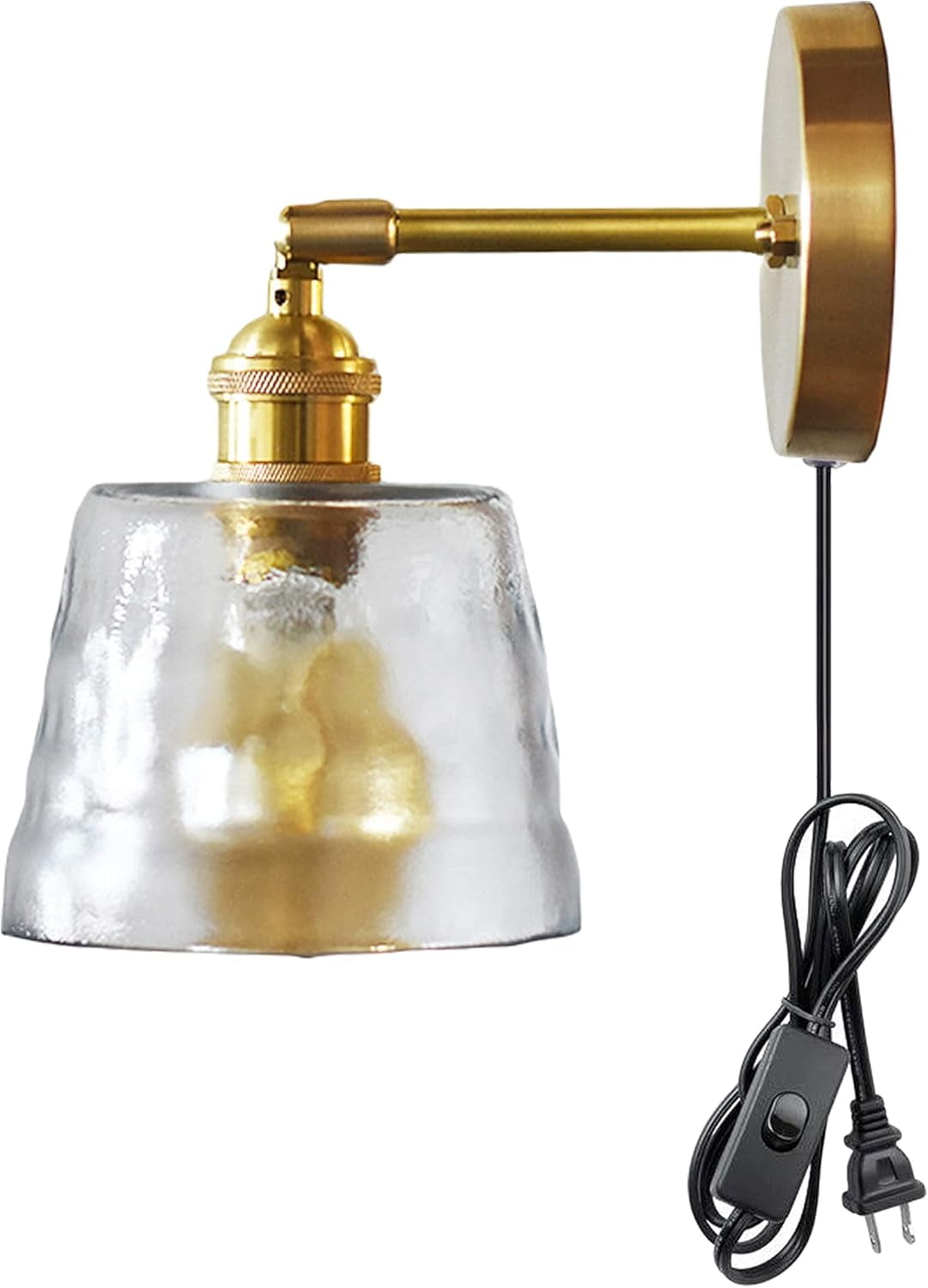 FSLiving Adjustable Wall Sconces with UL Plug-in Cord Bedside Reading ...