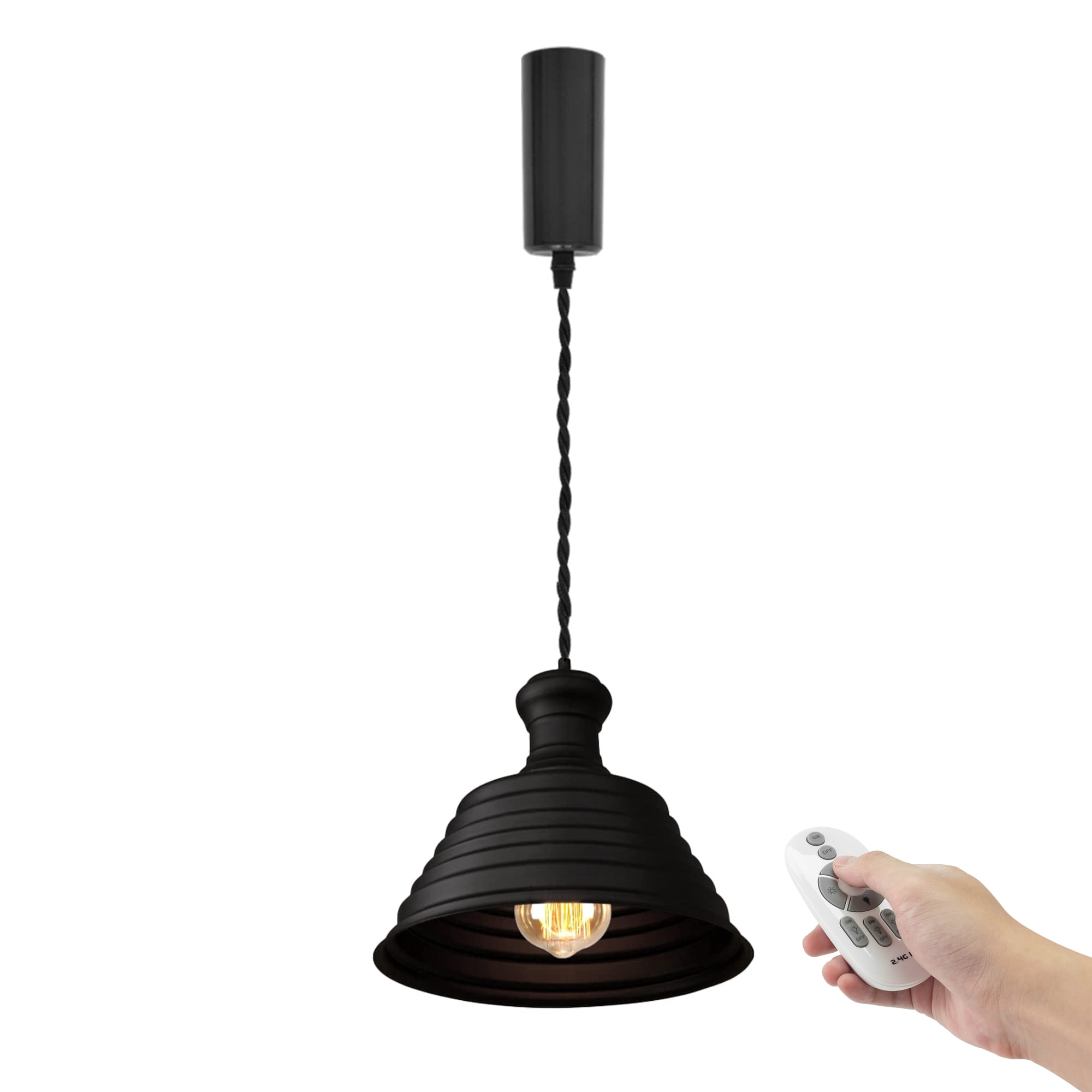 FSLiving Adjustable Wire Length H-Type Track Hanging Light Remote ...
