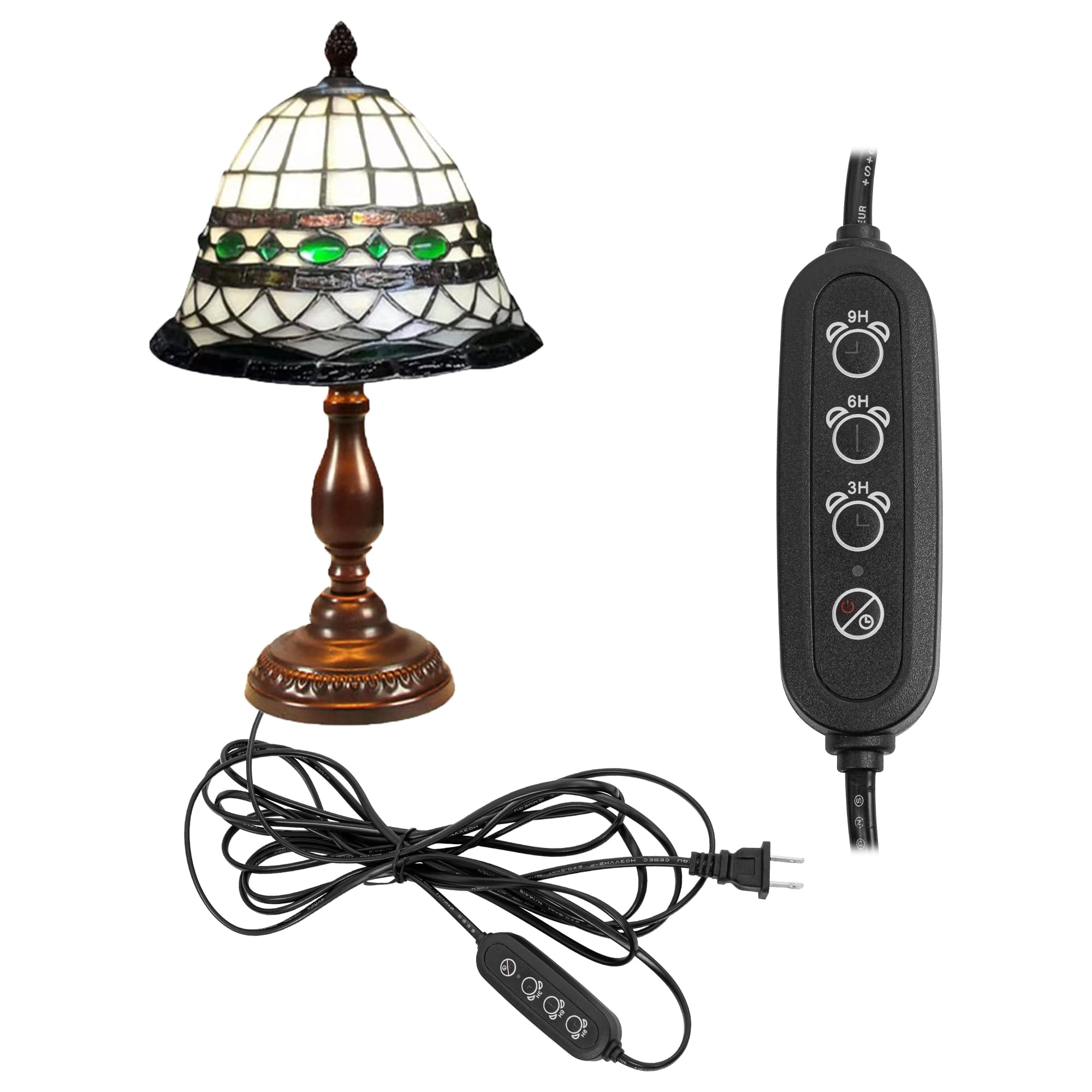 FSLiving Auto Off Timer Bedside Lamp, Plug In Desk Lamp for Bedroom ...