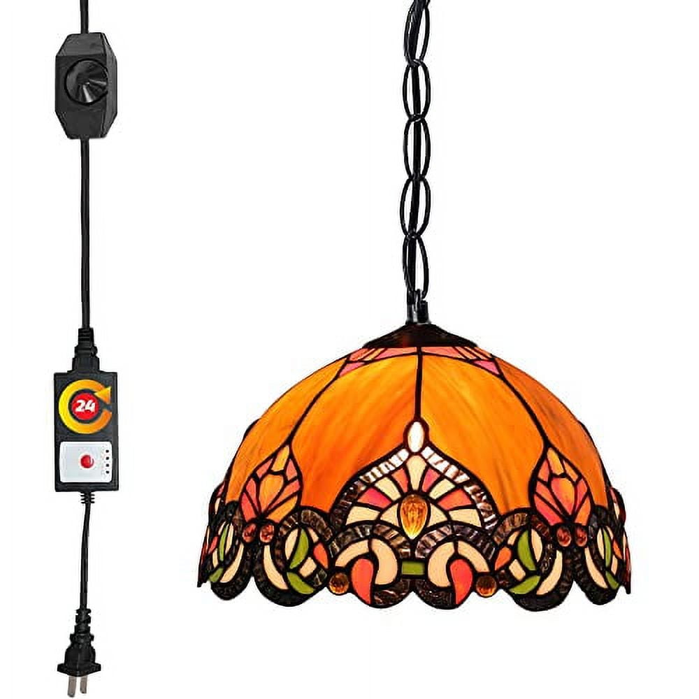 FSLiving Automatically Baroque Style Hanging Swag Lamp Pendant Lighting ...