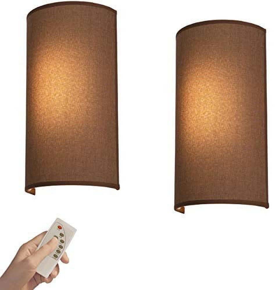 FSLiving Battery Operated Wall Sconce with Remote, 11.8 Inches Height ...