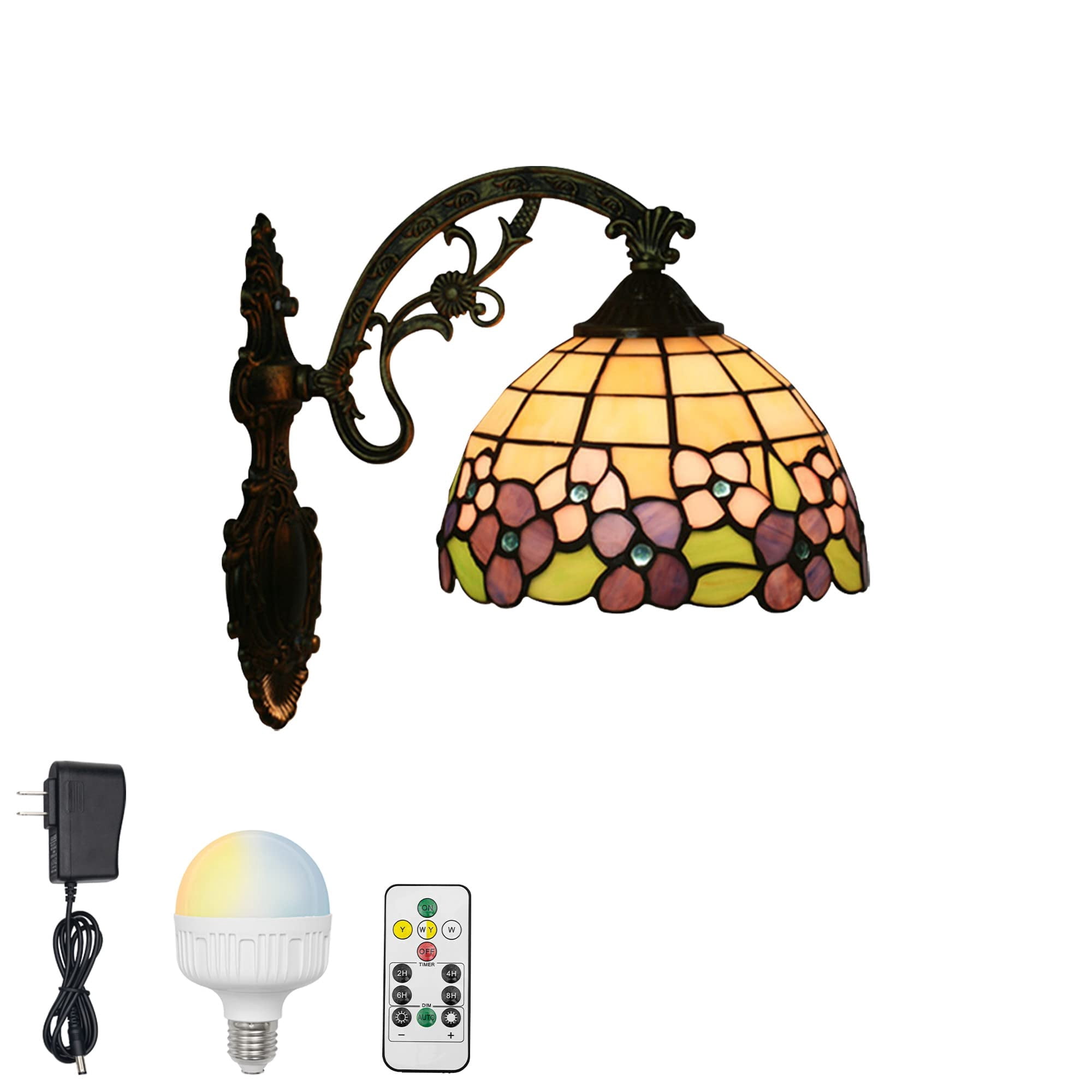 FSLiving Battery Opertaed Wall Sconce Wireless Lamp Rechargeable ...