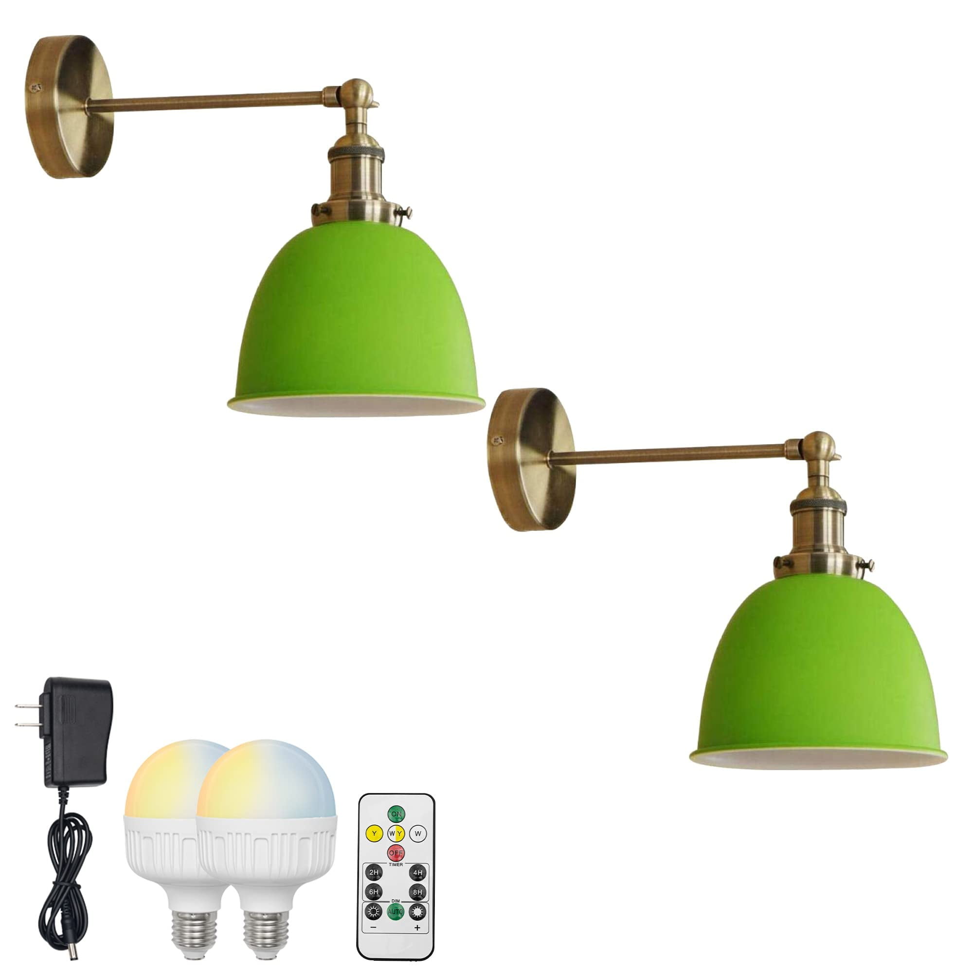 FSLiving Battery Opertaed Wall Sconce Wireless Remote Control Lamp ...