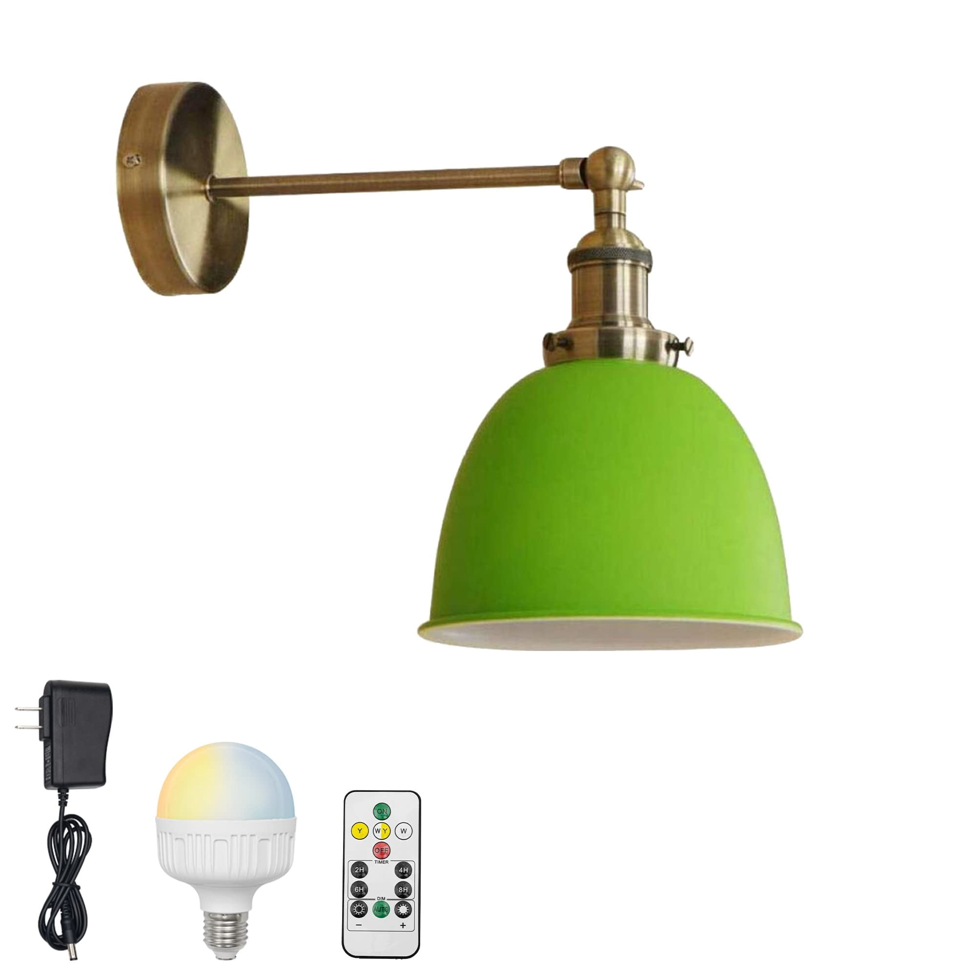 FSLiving Battery Opertaed Wall Sconce Wireless Remote Control Lamp ...