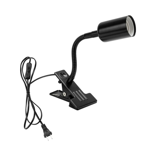 FSLiving Black Spotlight Clamp Lamp with 5.9ft Plug-in Cord Adjustable ...