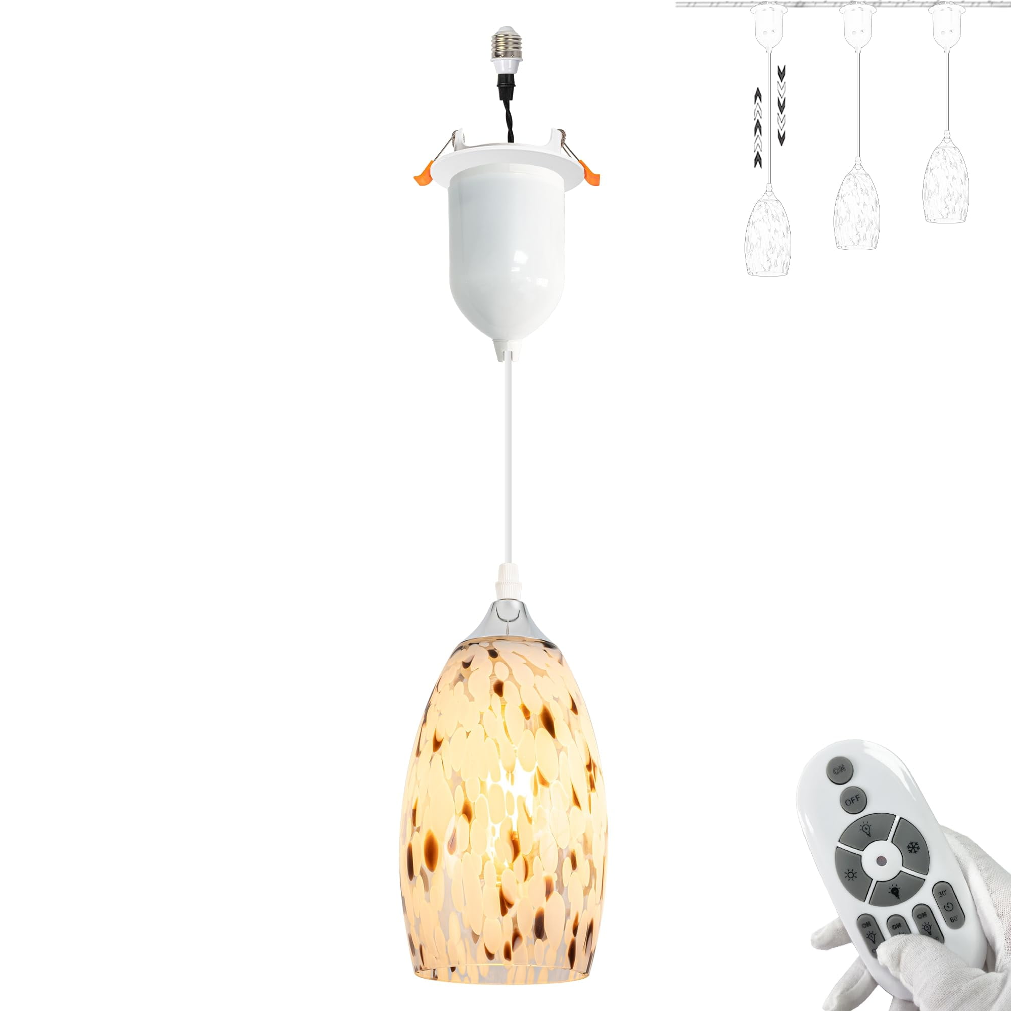 FSLiving Can Light Retrofit Recessed Mounted by Remote Adjustable ...