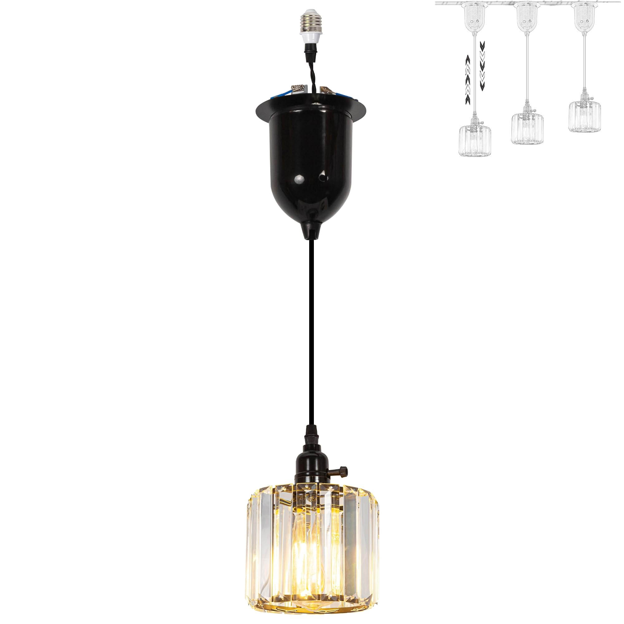 FSLiving Can Lights Retrofit Recessed Light Adjustable Wire Length ...