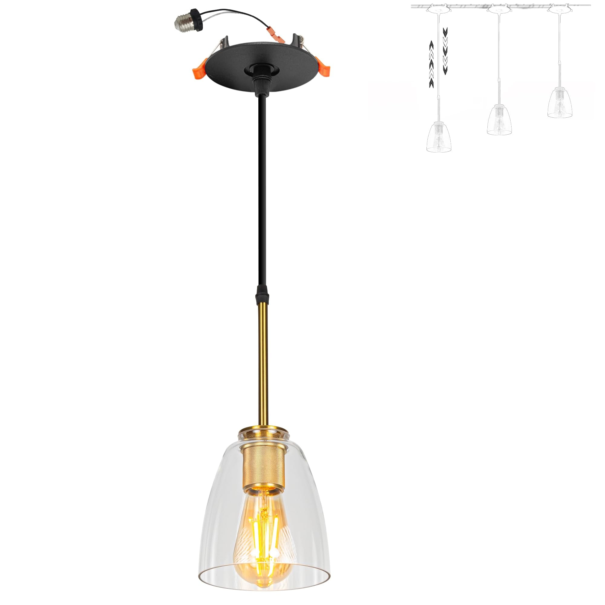 FSLiving Can Lights Retrofit Recessed Light Pendants Compatible E26 ...