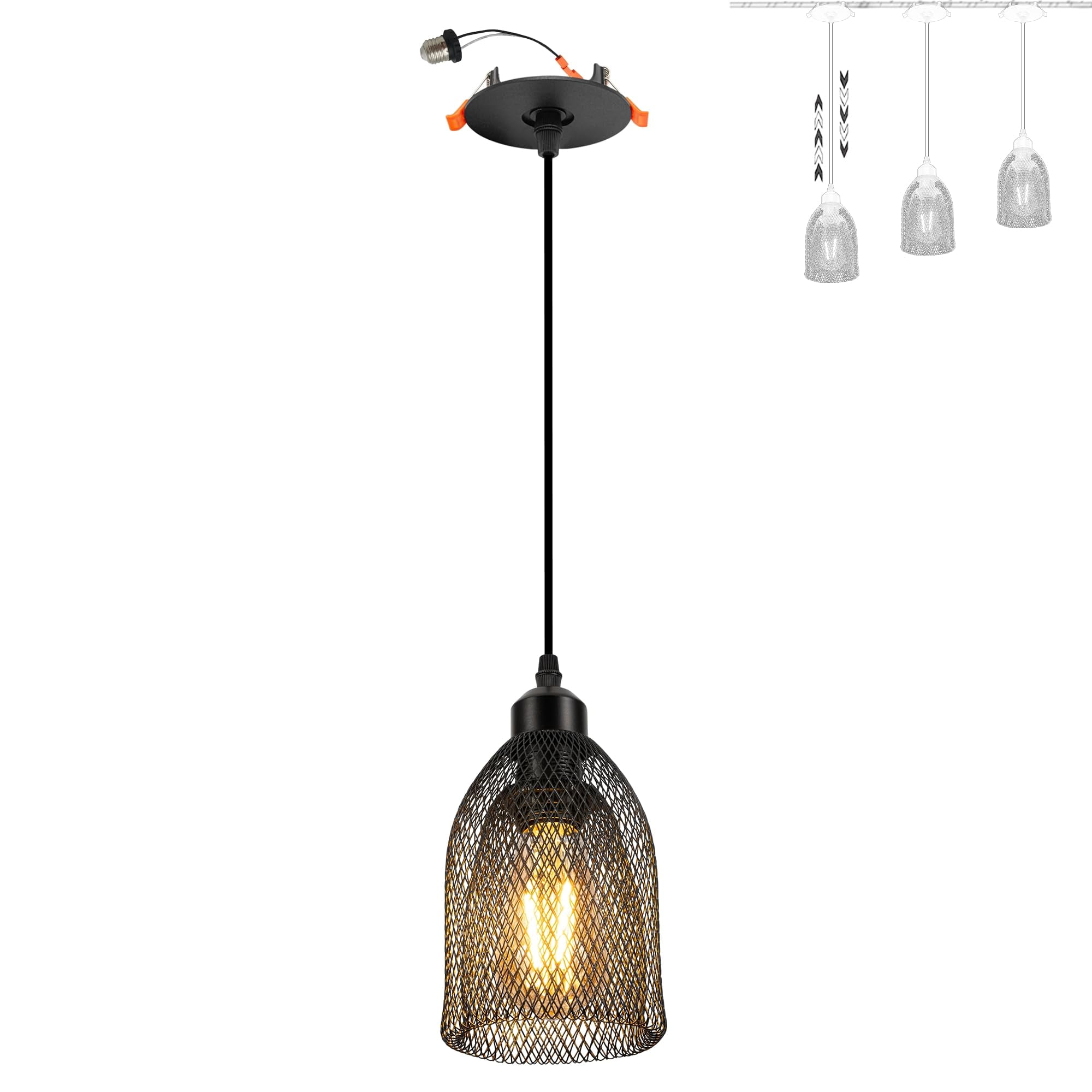 FSLiving Can Lights Retrofit Recessed Light Pendants Compatible E26 ...