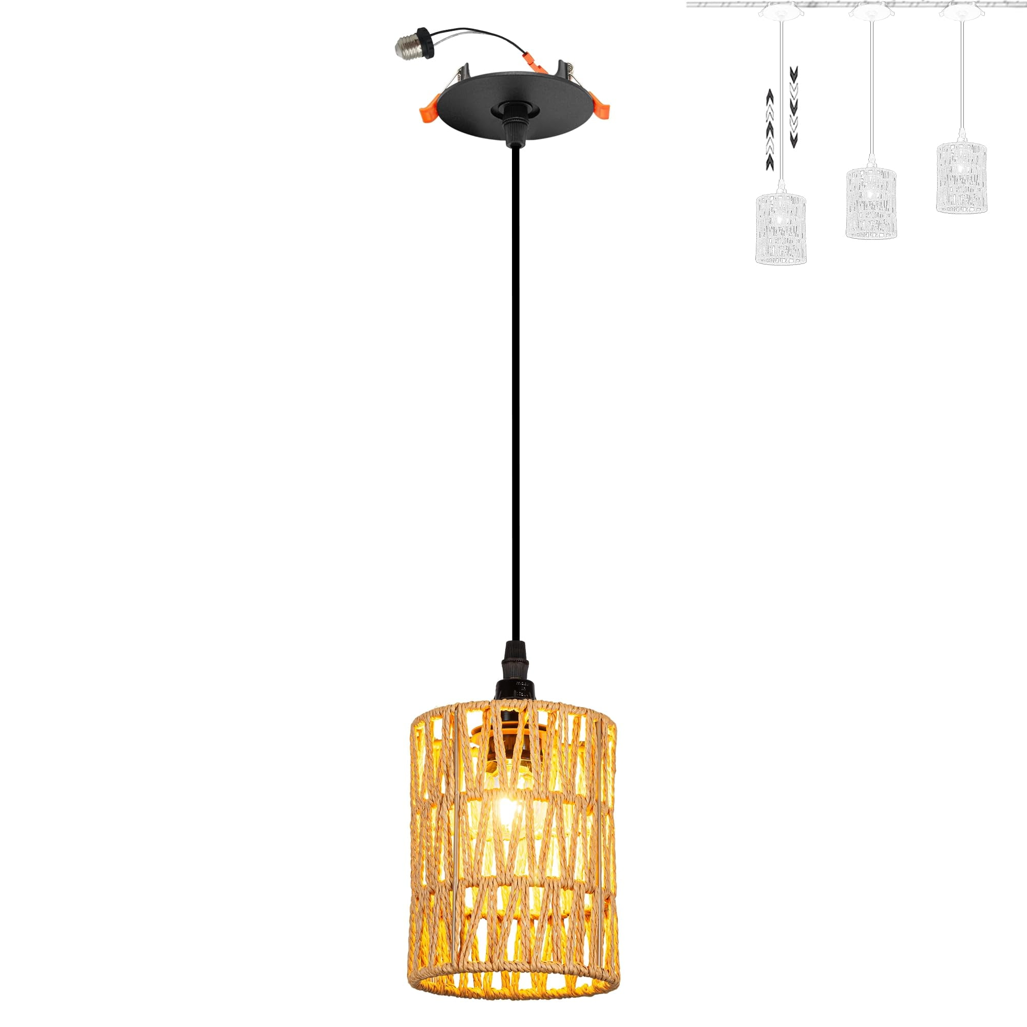 FSLiving Can Lights Retrofit Recessed Light Pendants Compatible E26 ...