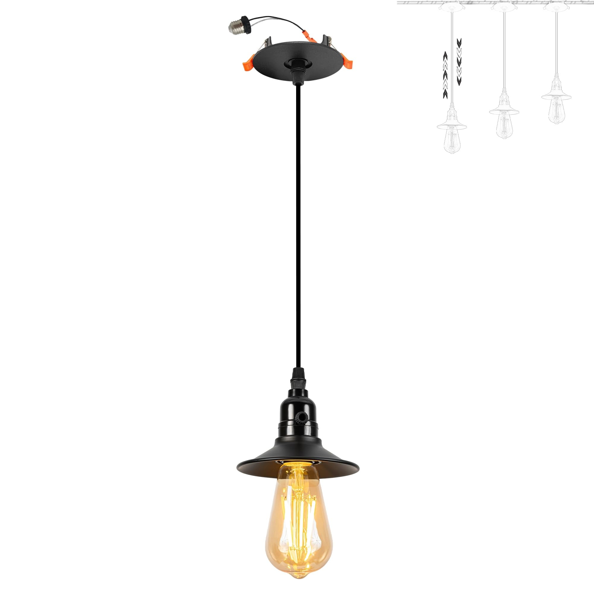 FSLiving Can Lights Retrofit Recessed Light Pendants Compatible E26 ...