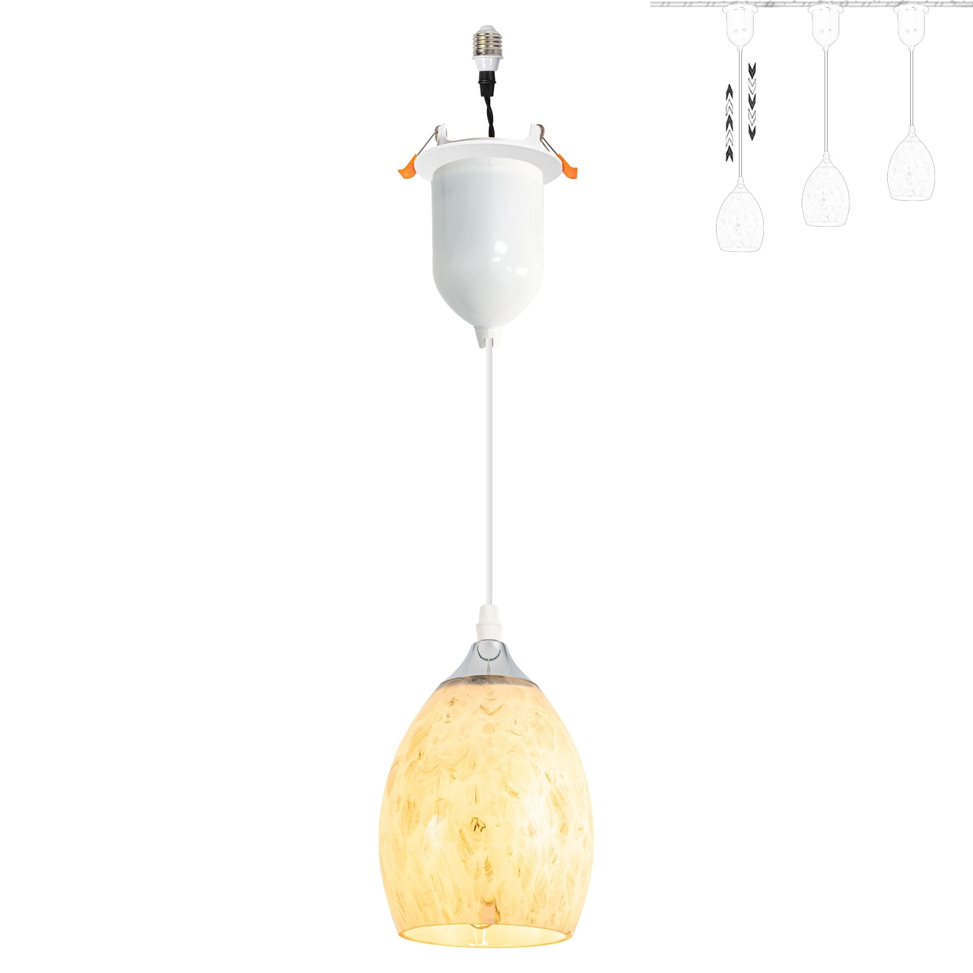 FSLiving Can Lights Retrofit Recessed Light Pendants Compatible E26 ...