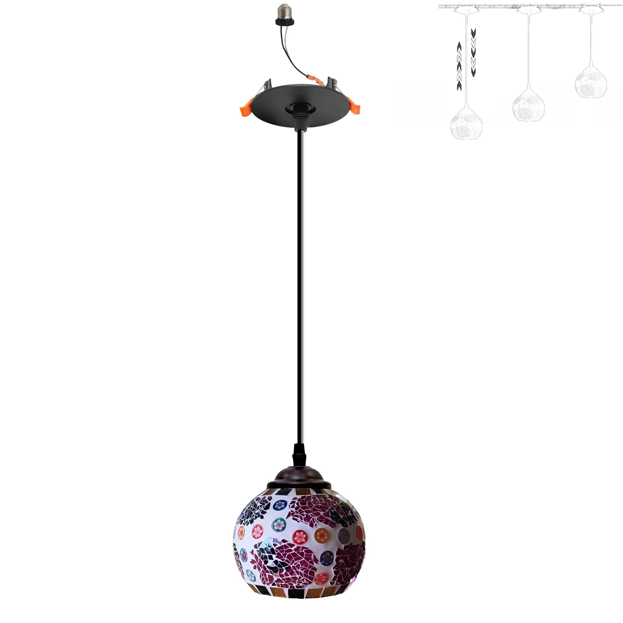 FSLiving Can Lights Retrofit Recessed Light Pendants Compatible E26 ...