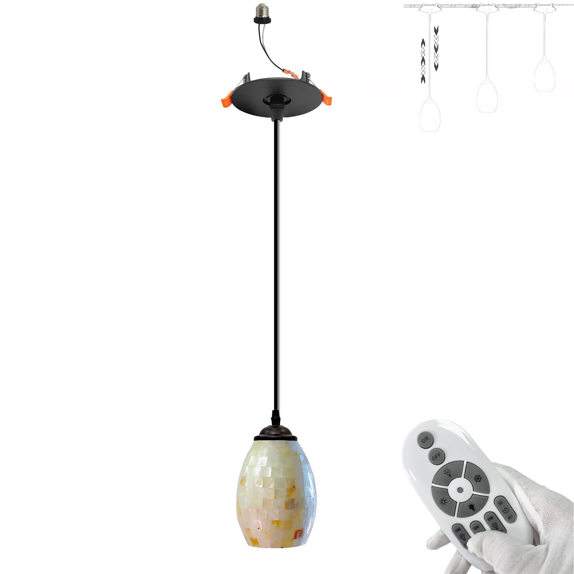 FSLiving Can Lights Retrofit Recessed Mounted Instant ON Pendants ...