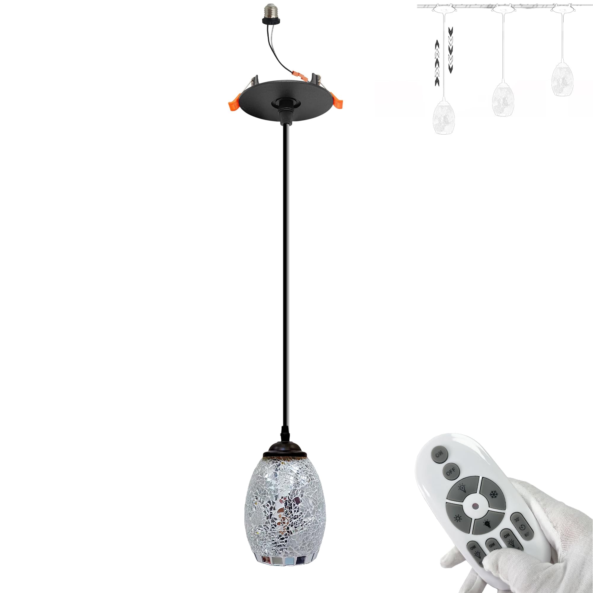FSLiving Can Lights Retrofit Recessed Mounted Instant ON Pendants ...
