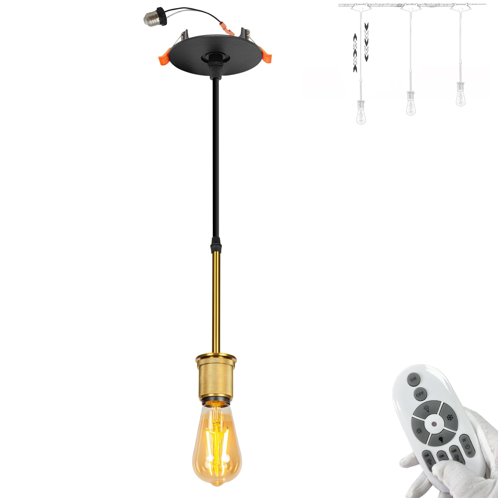 FSLiving Can Lights Retrofit Recessed Mounted Instant ON Pendants ...