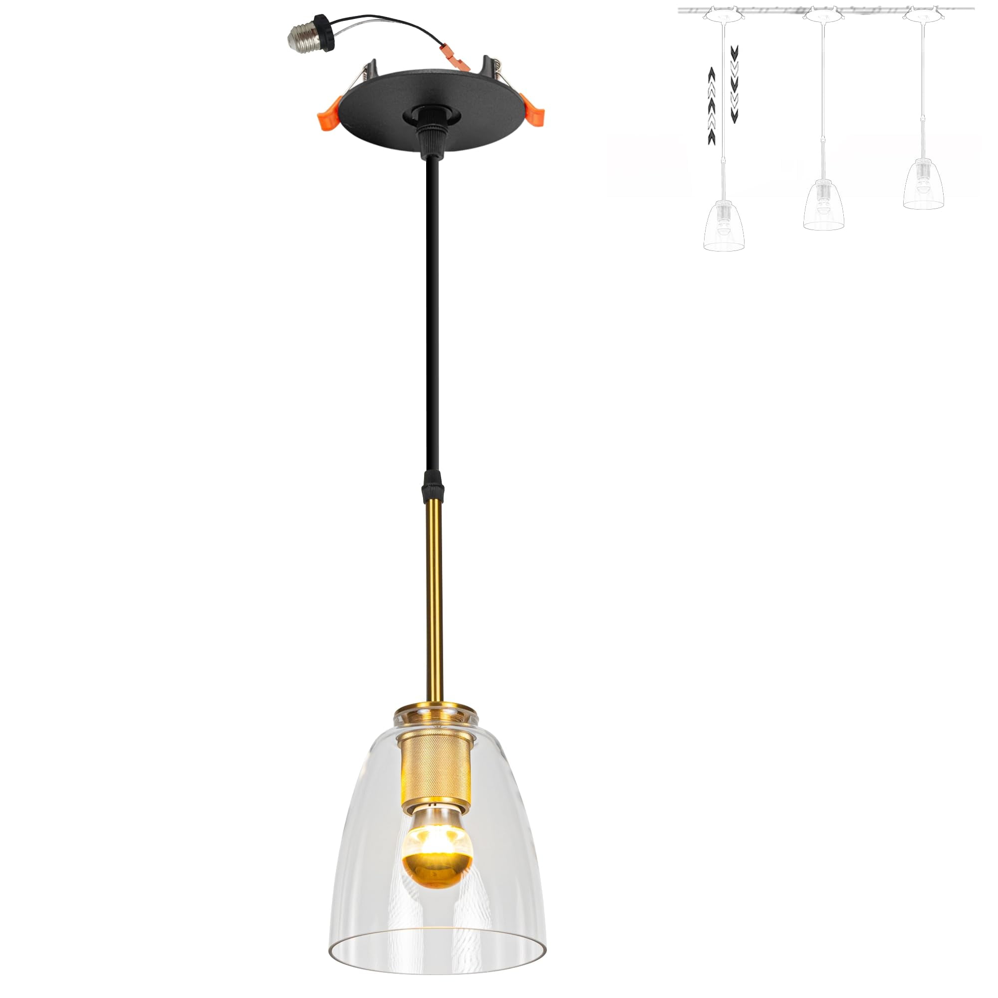 FSLiving Can Lights Retrofit Recessed Mounted Instant ON Pendants ...