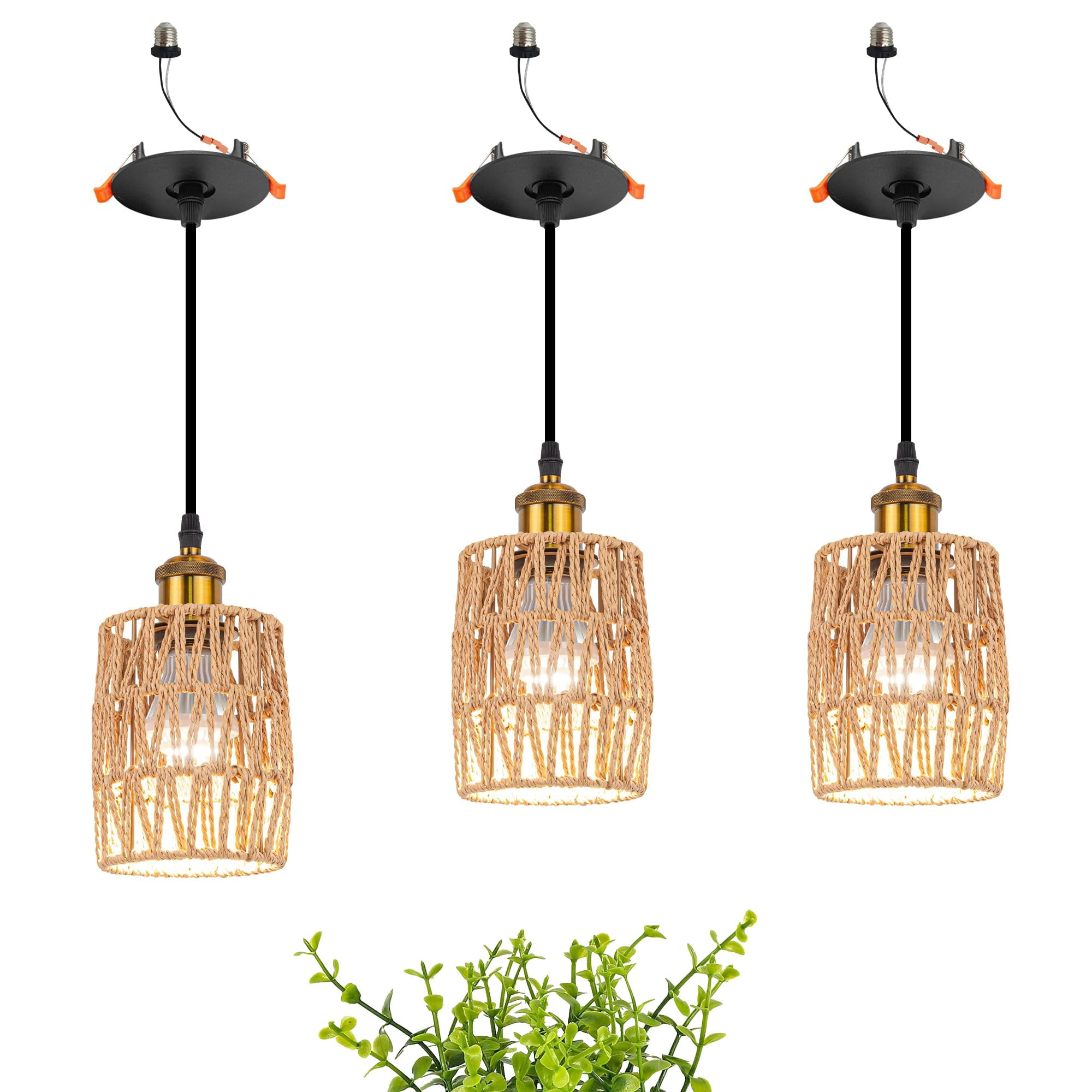 FSLiving Can Recessed Mounted Pendant Light Compatible E26 Adapter for ...