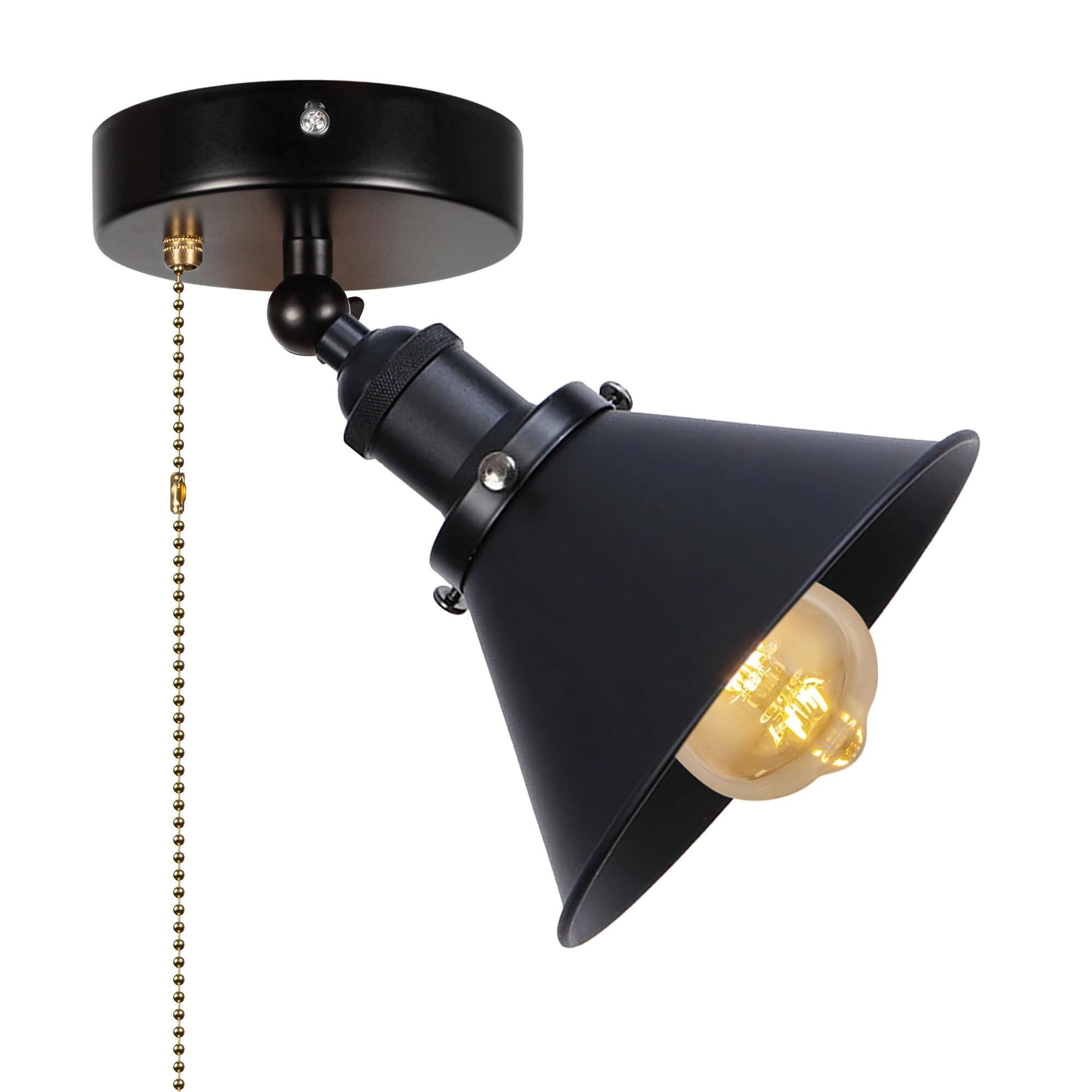 FSLiving Ceiling Mount RV Adjustable Wall Light with Zipper Switch 12V ...