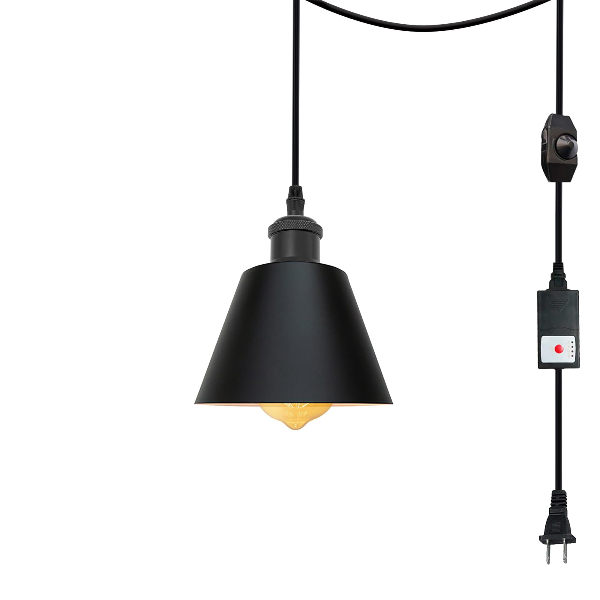 FSLiving Ceramic liner Lamp Socket Handle Pendant Lighting Swag with ...