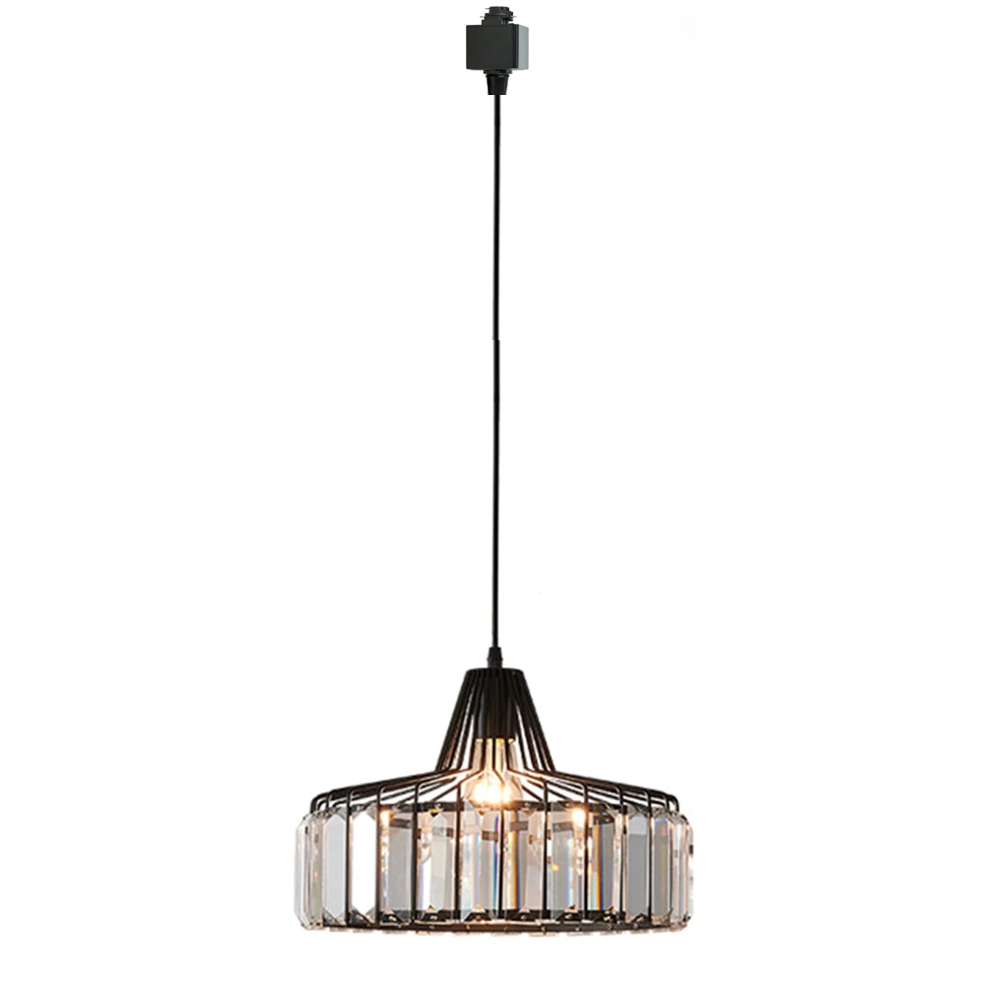 FSLiving Circular Dimmable Pendant Light H-Type Track Light Pendants ...