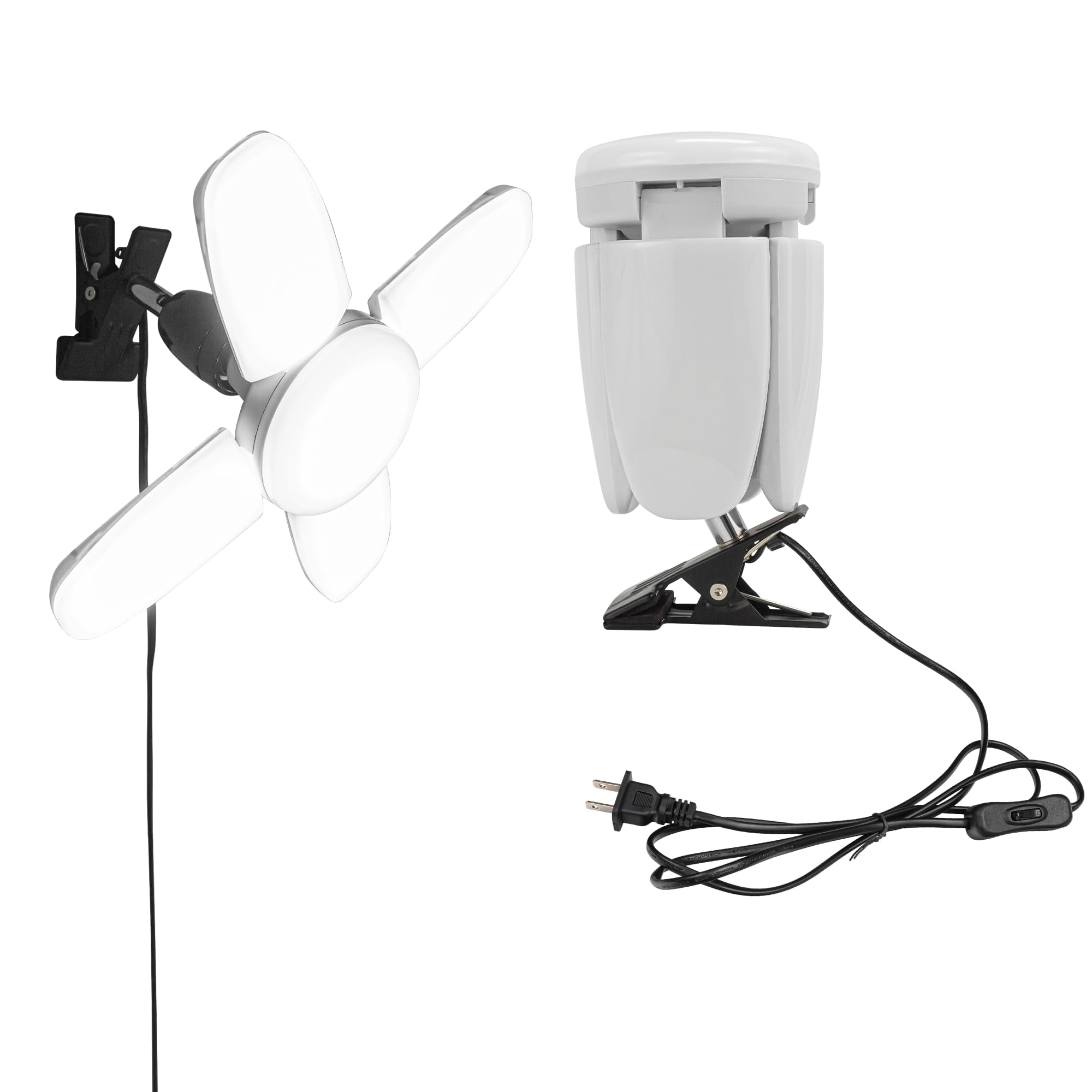 FSLiving Clip LED Wall Sconce with Adjustable Daylight 6000K Super ...