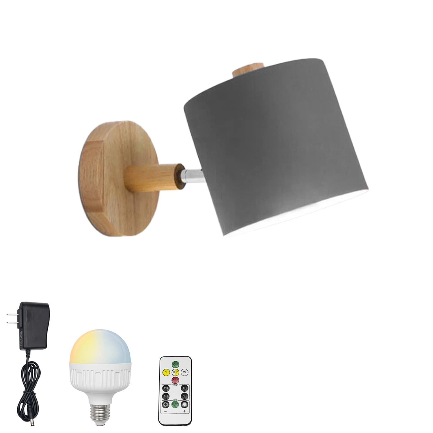 FSLiving Color Changing and RGB Mode Wall Sconce Wireless Rechargeable ...