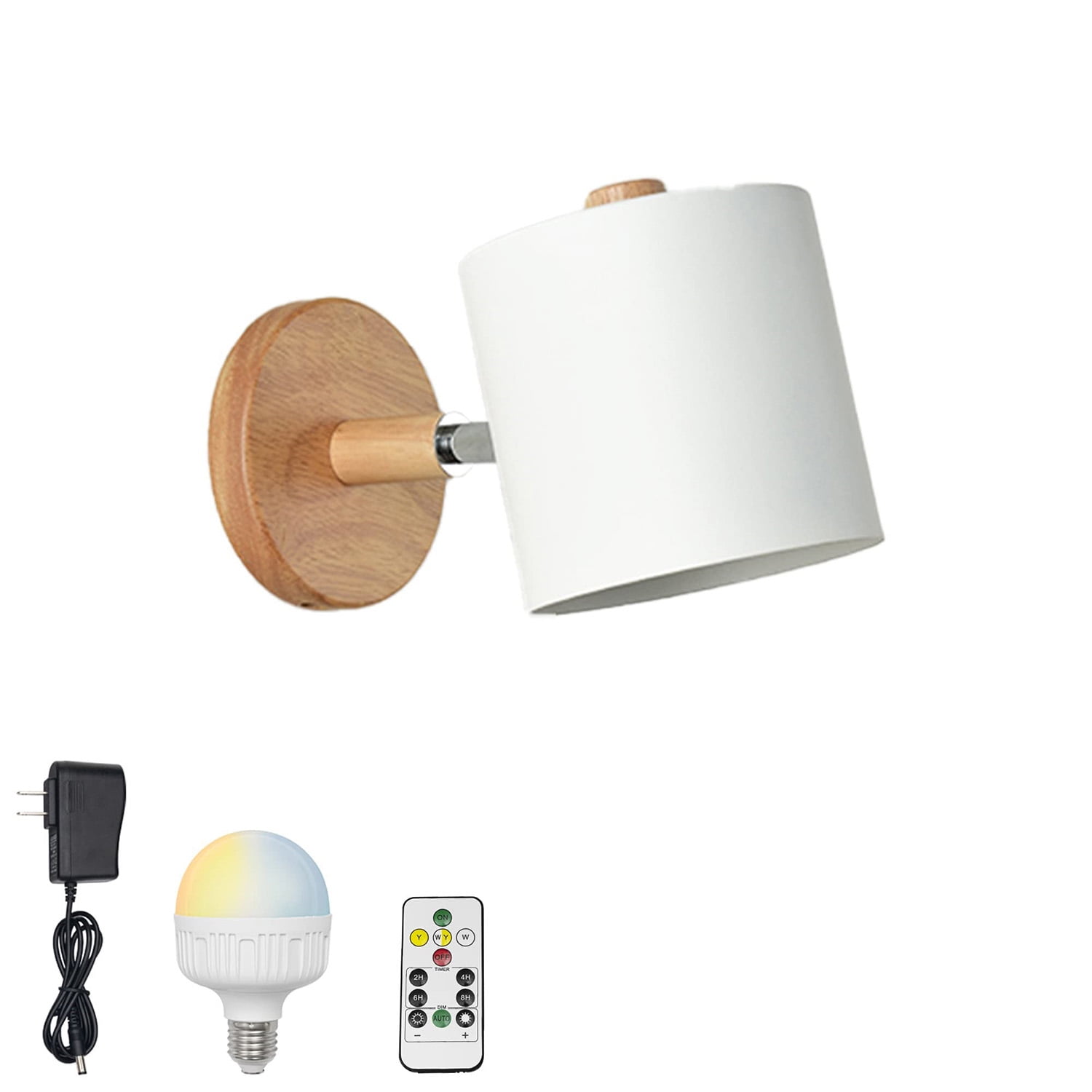 FSLiving Color Changing and RGB Mode Wall Sconce Wireless Rechargeable ...