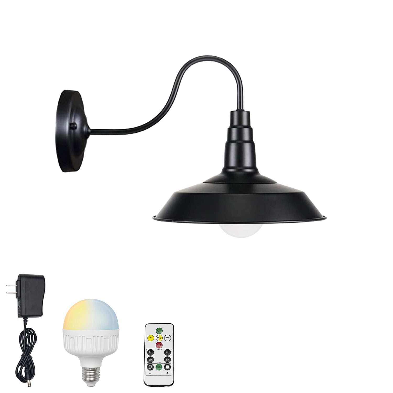 FSLiving Color Changing and RGB Mode Wall Sconce Wireless Rechargeable ...