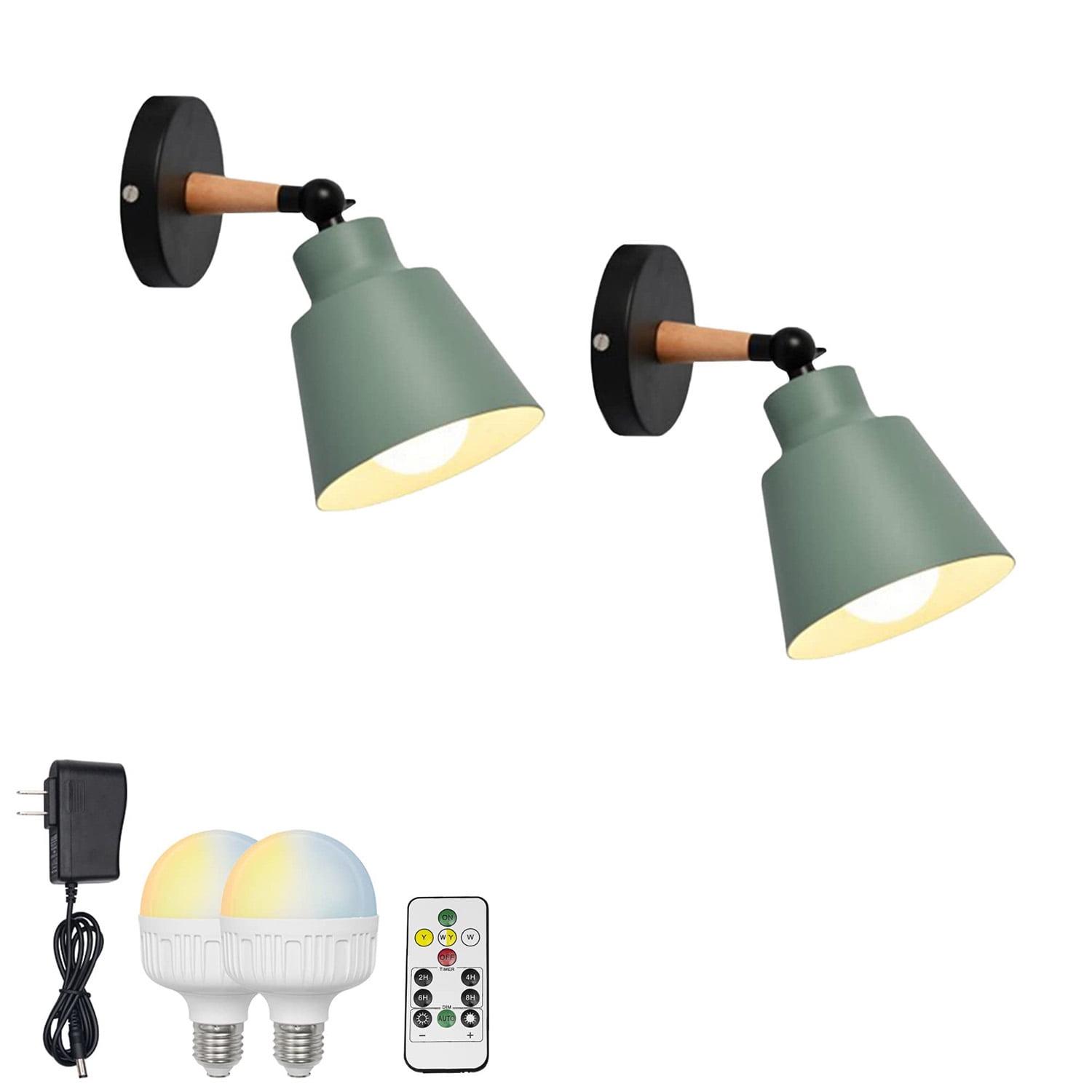 FSLiving Color Changing and RGB Mode Wall Sconce Wireless Rechargeable ...