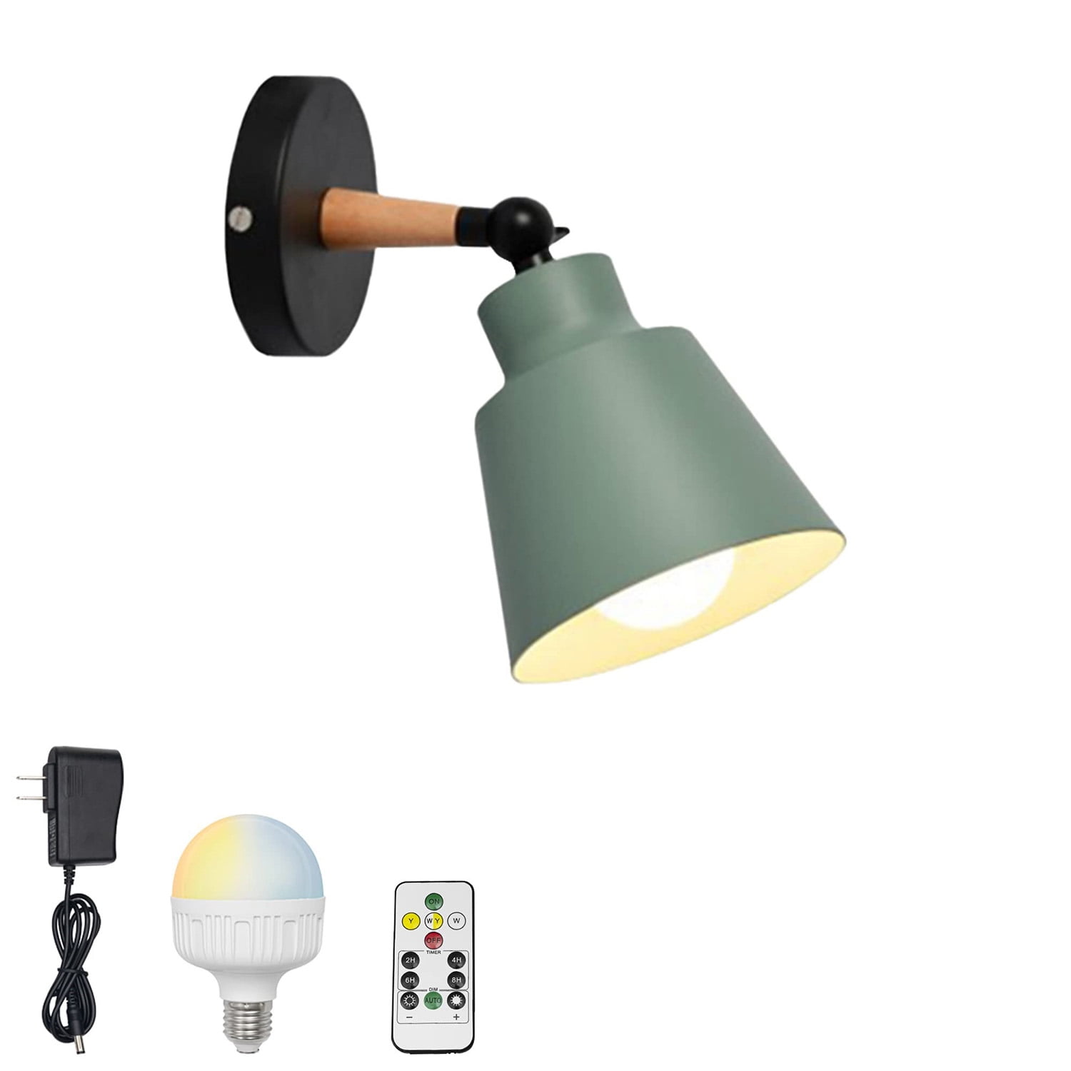 FSLiving Color Changing and RGB Mode Wall Sconce Wireless Rechargeable ...