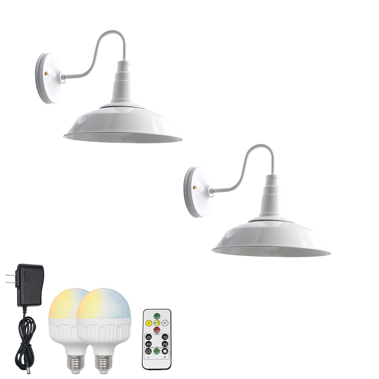 FSLiving Color Changing and RGB Mode Wall Sconce Wireless Rechargeable ...