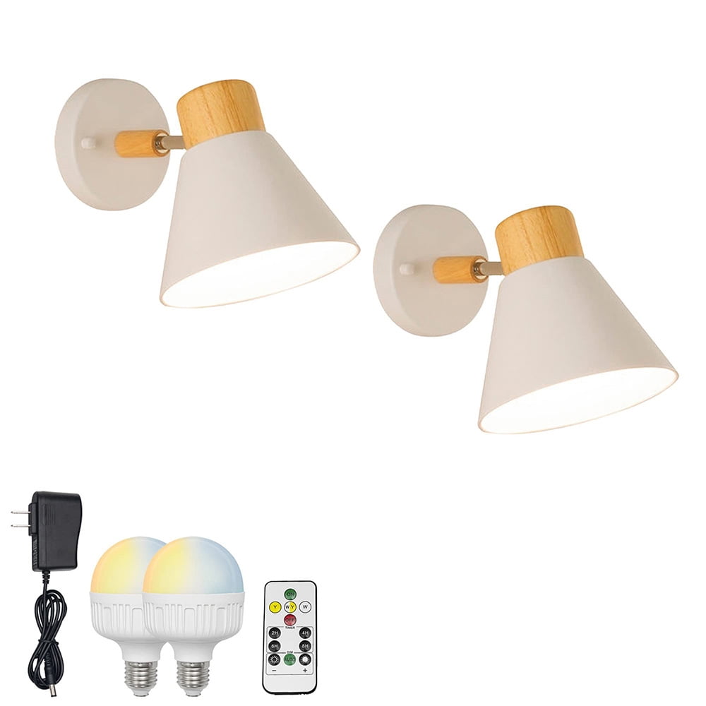 FSLiving Color Changing and RGB Mode Wall Sconce Wireless Rechargeable ...